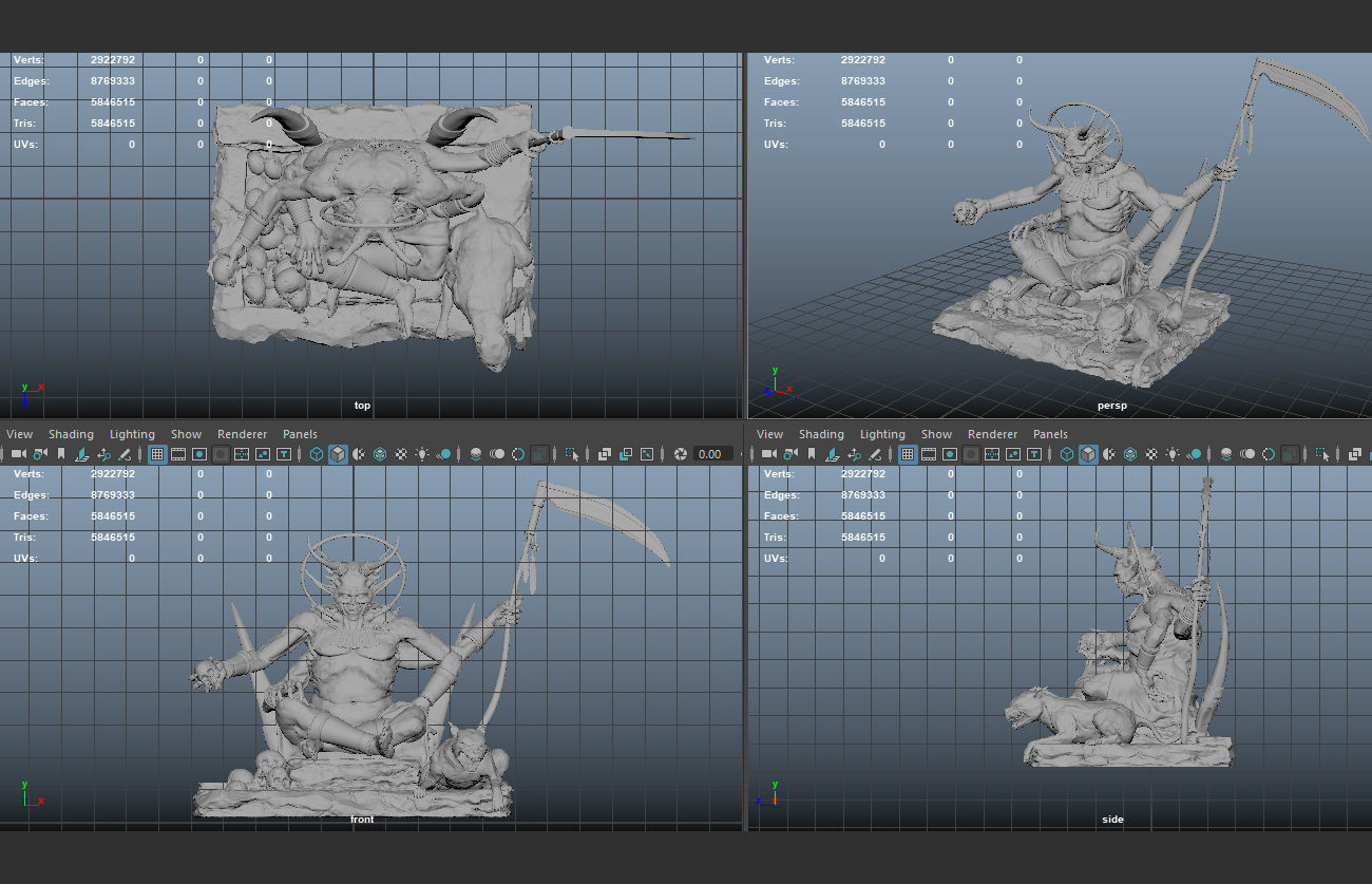 Daemon - sculpture for 3D print 3D model 3D printable | CGTrader