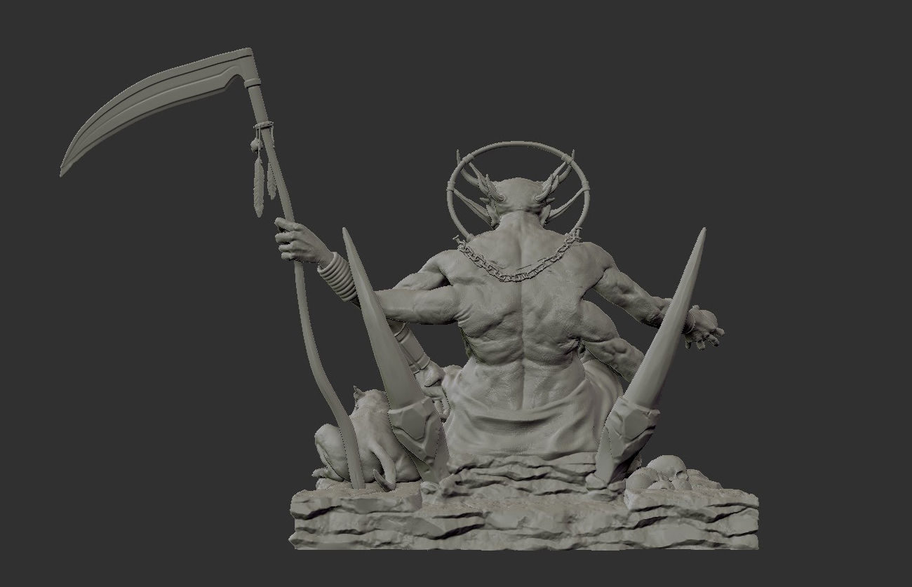 Daemon - sculpture for 3D print 3D model 3D printable | CGTrader
