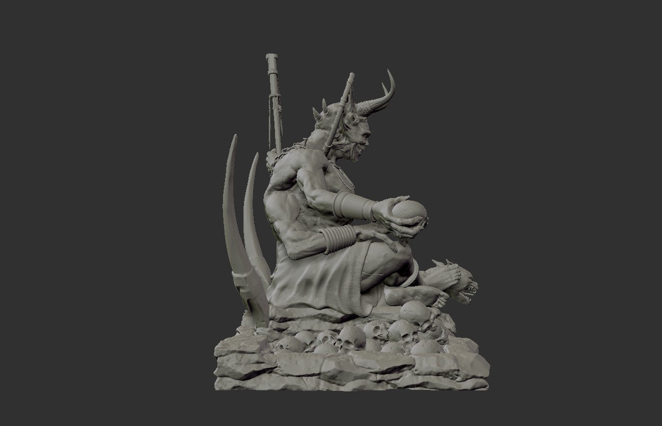 Daemon - sculpture for 3D print 3D model 3D printable | CGTrader