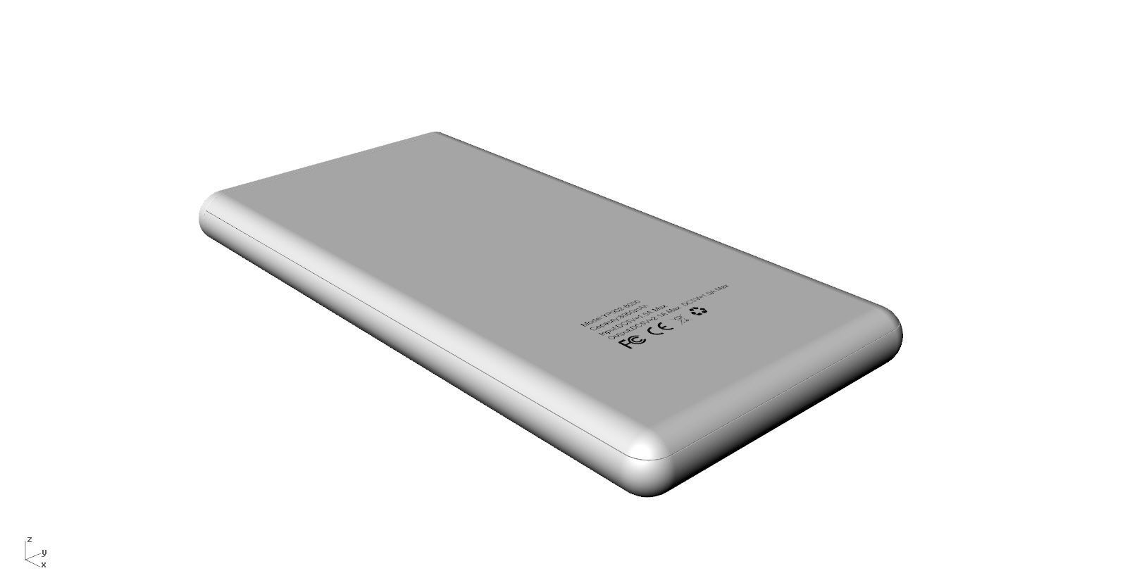 Power bank white 3D model 3D printable | CGTrader