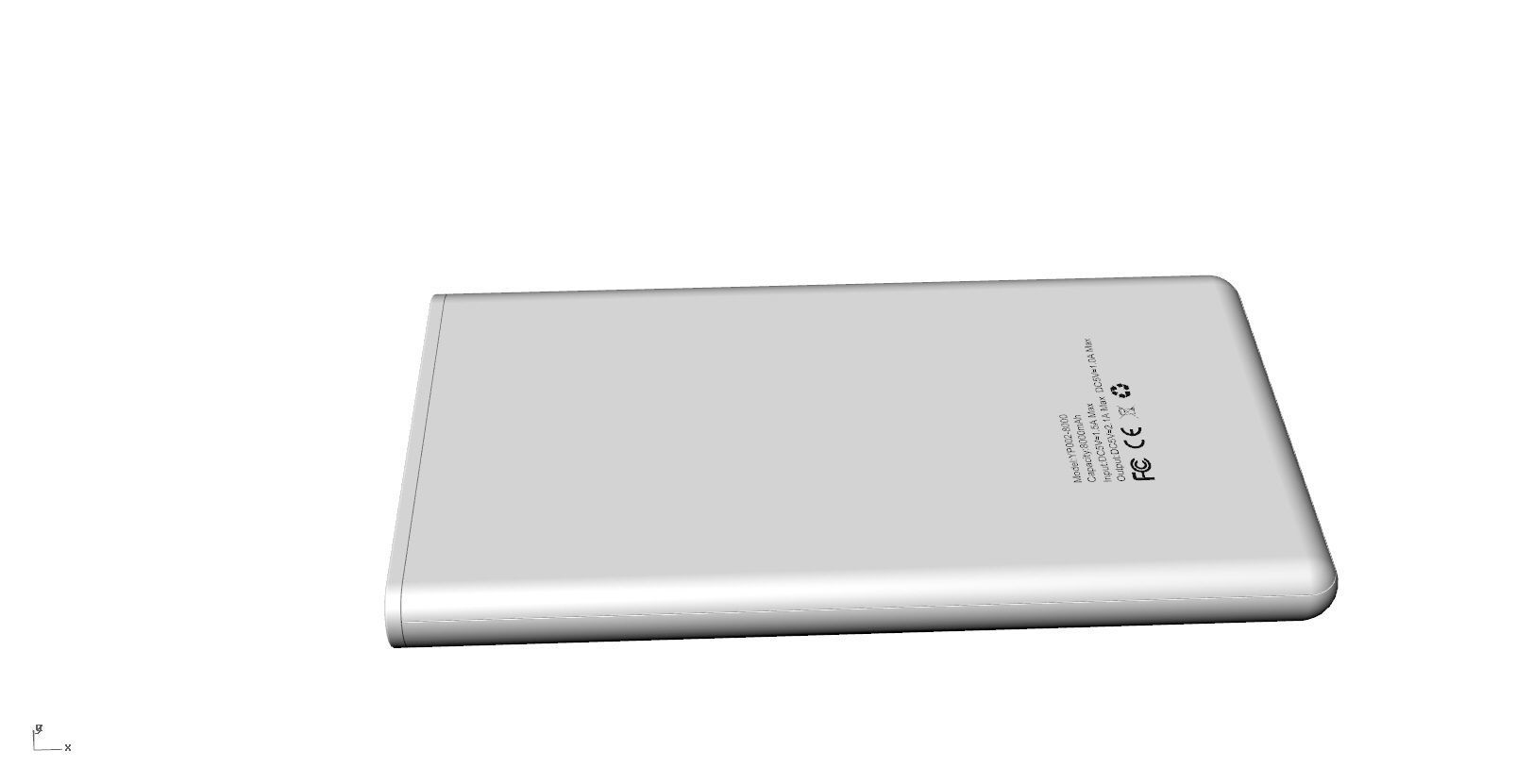 Power bank white 3D model 3D printable | CGTrader
