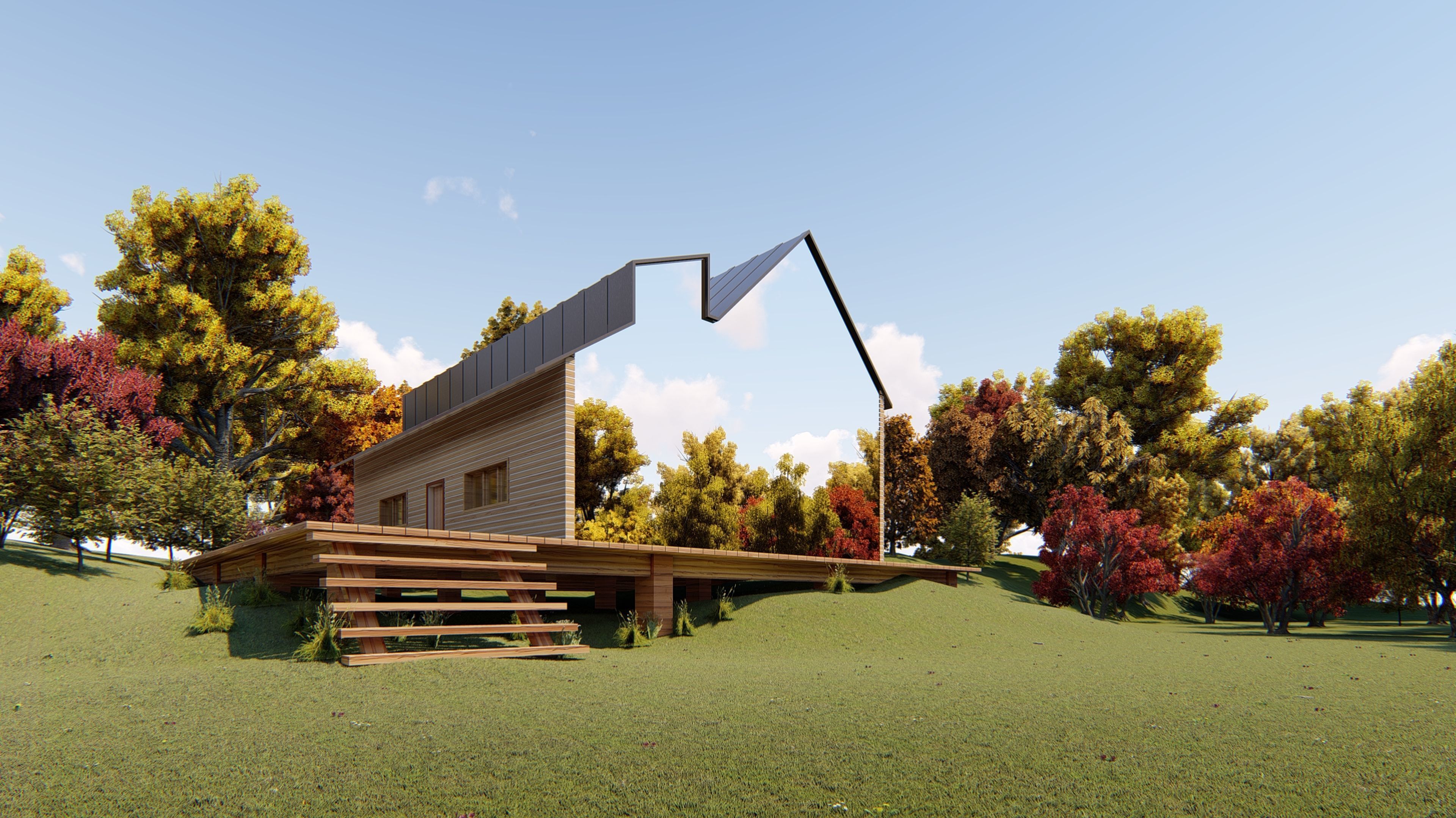 Forest House free 3D model | CGTrader