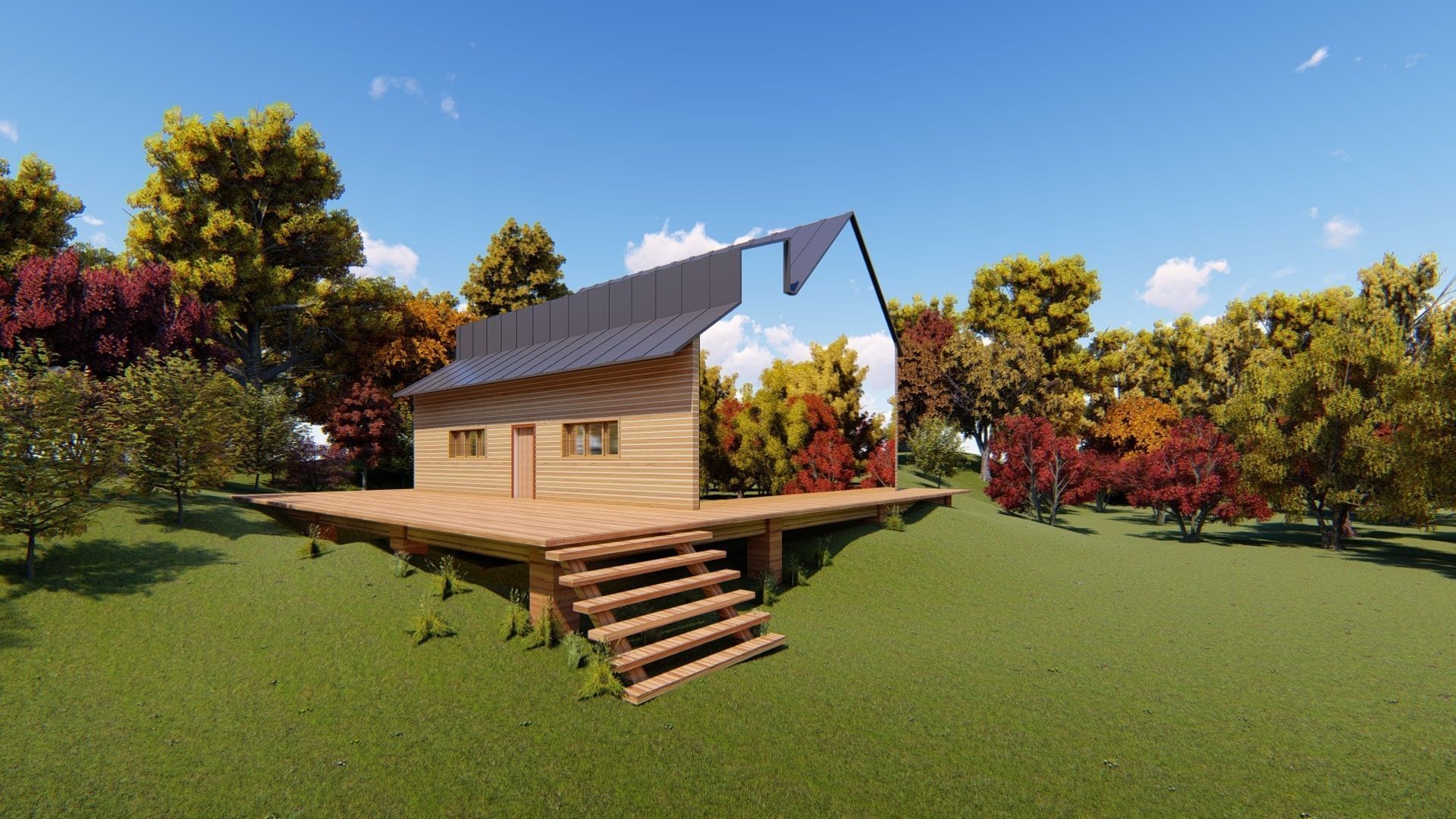 Forest House free 3D model | CGTrader