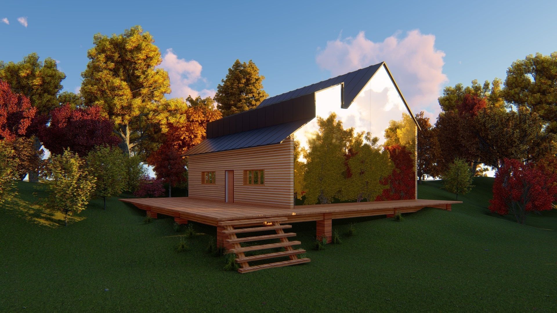 Forest House free 3D model | CGTrader