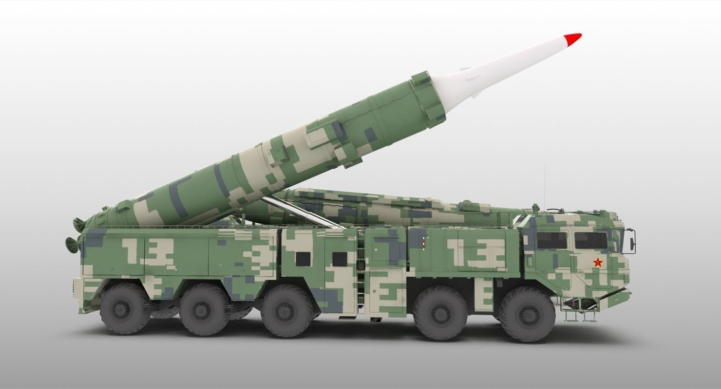 3D model DF21 DF-21 Medium Range Ballistic Missile MRBM