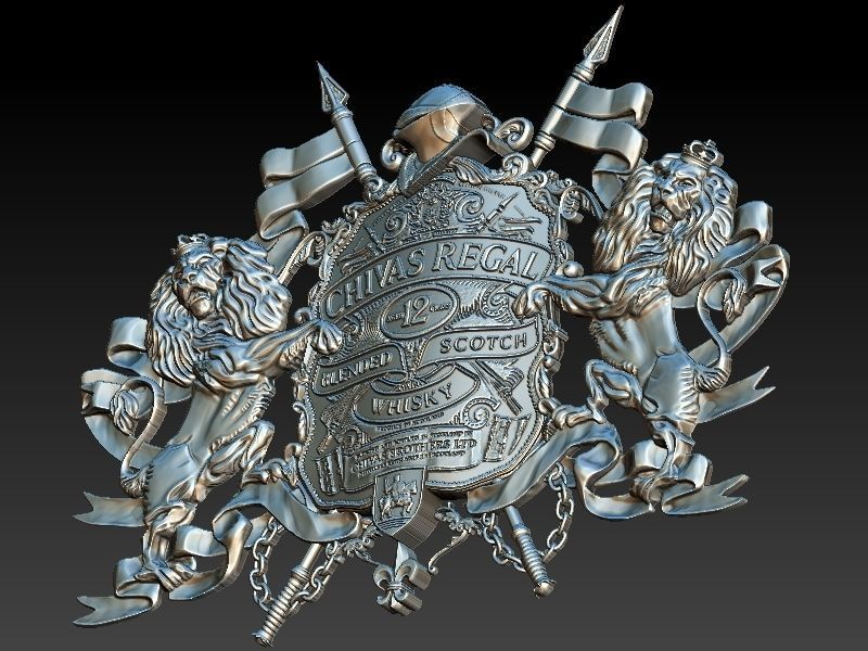 3D MODEL OF CHIVAS REGAL WHISKY FOR CNC AND 3D PRINTING 3D model | CGTrader
