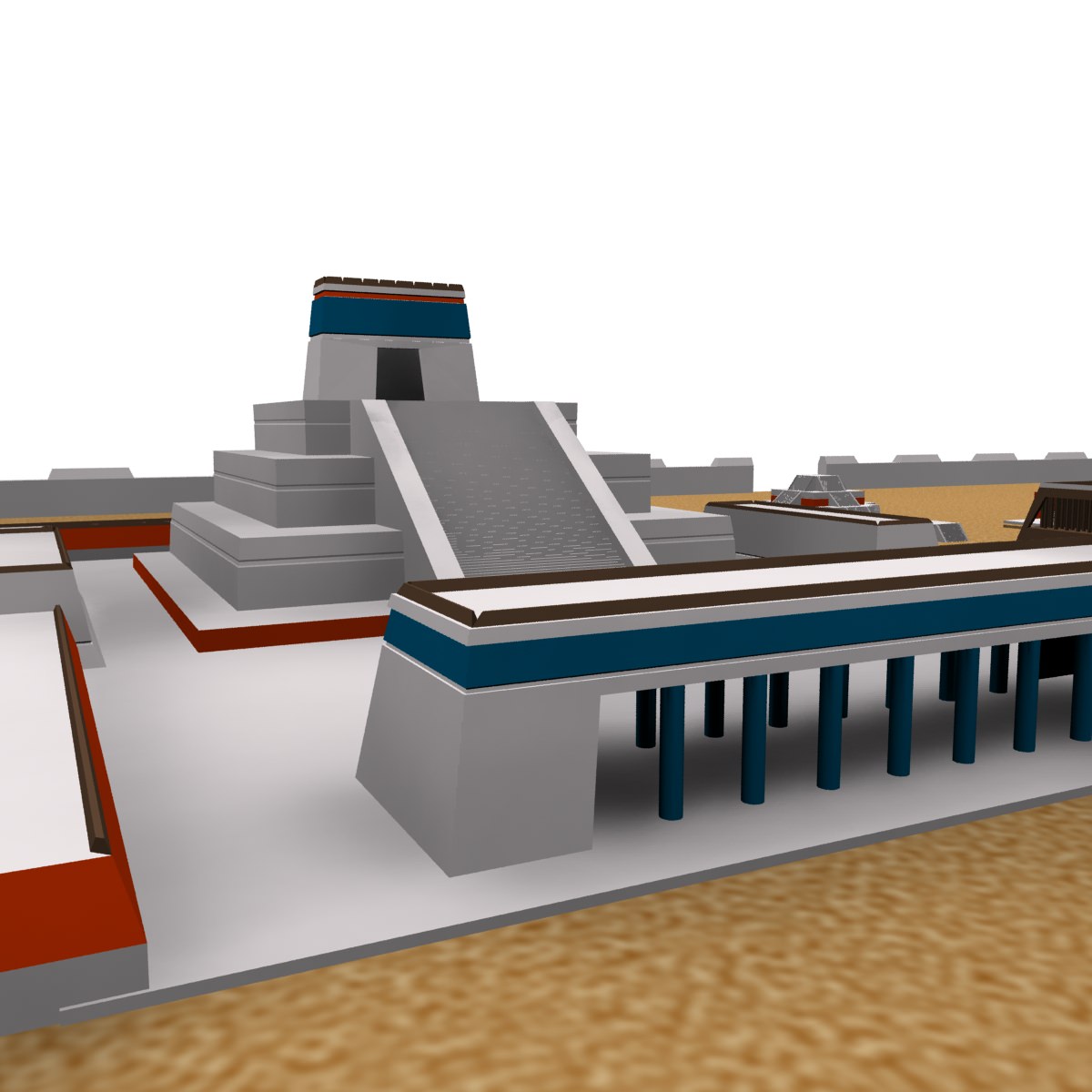TENOCHTITLAN 3D ANCIENT CITY MAX 2010 3D model | CGTrader
