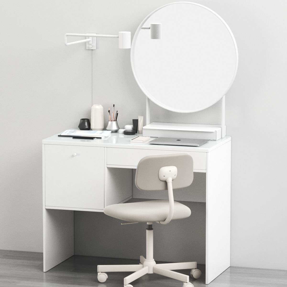 SYVDE dressing table and decor 3D model | CGTrader