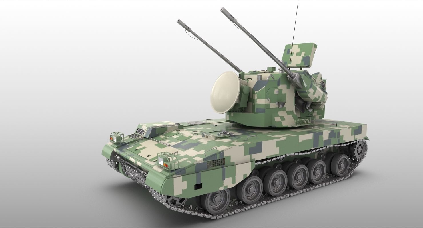 PGZ-07 PGZ07 Self-propelled antiaircraft gun 3D model
