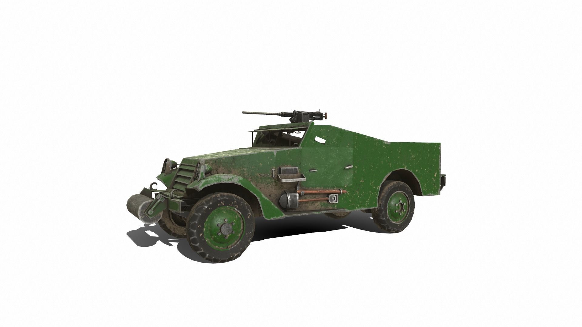 WWII M3 Scout Car Low-poly PBR 3D model | CGTrader