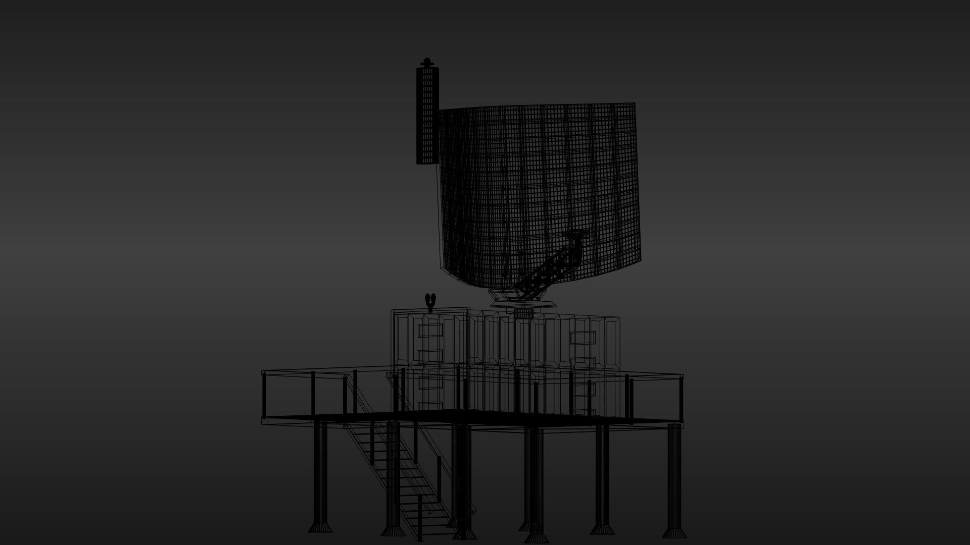 3D model AORL-1AC Aerodrome Survey Primary Radar High quality 3D model ...