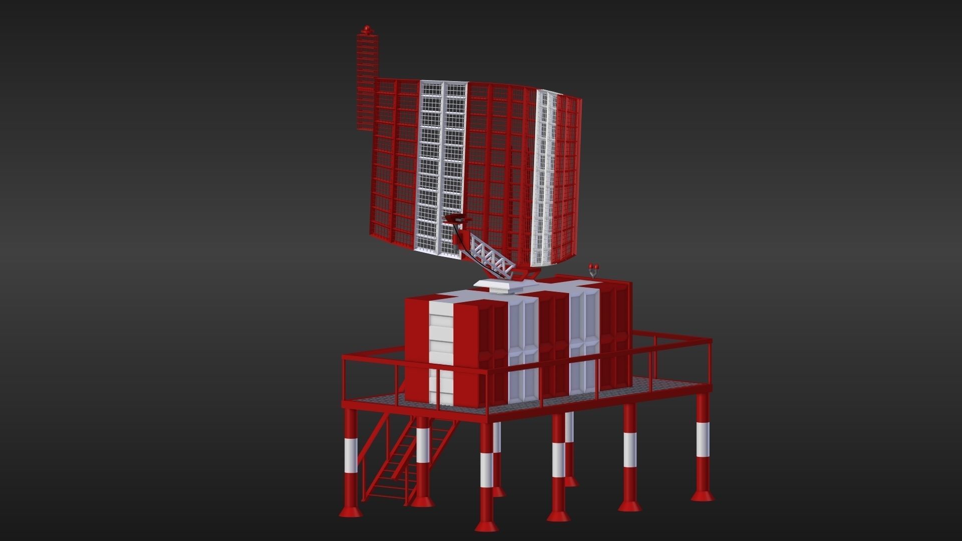 3D model AORL-1AC Aerodrome Survey Primary Radar High quality 3D model ...