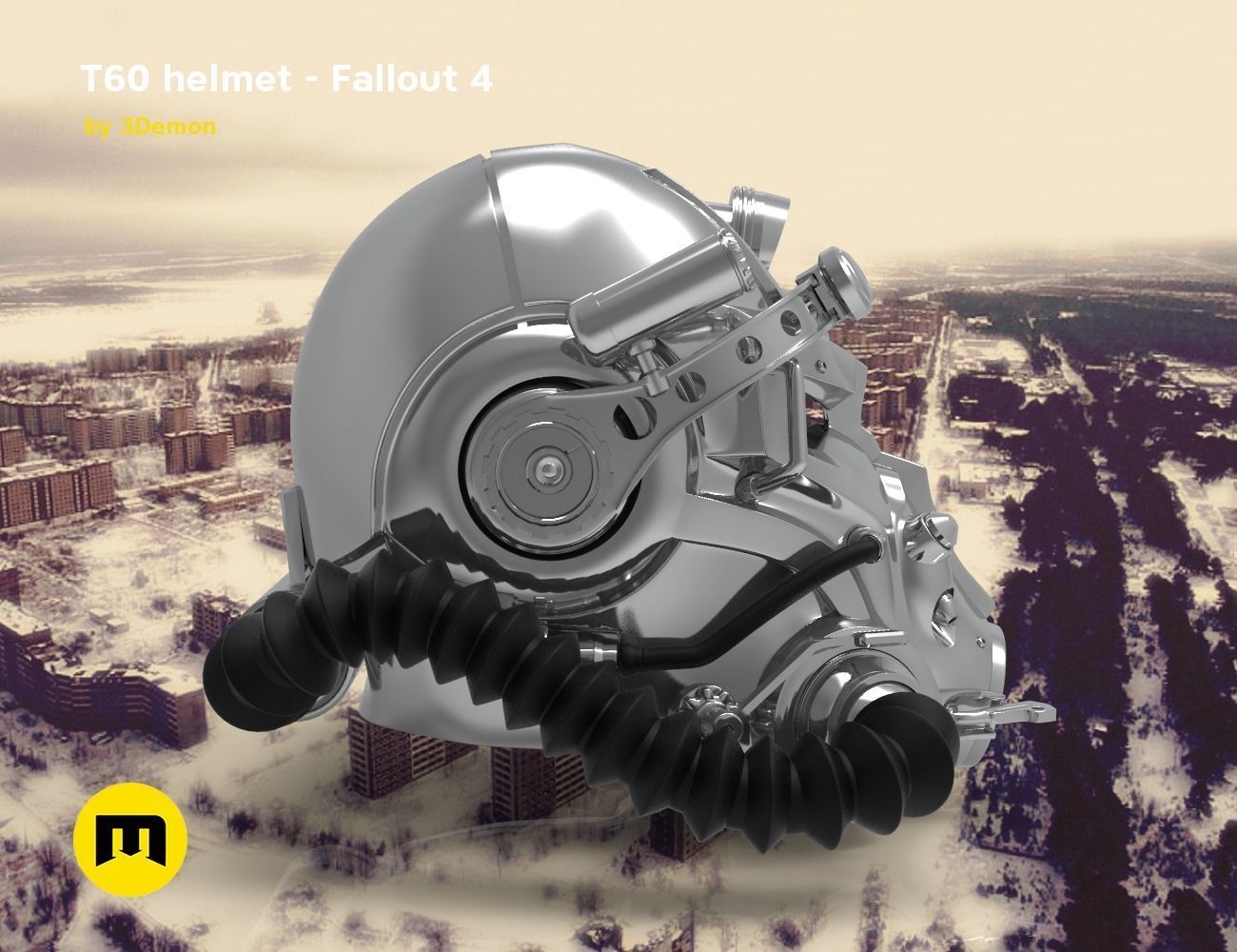 T60 Helmet Fallout 4 3D model 3D printable | CGTrader