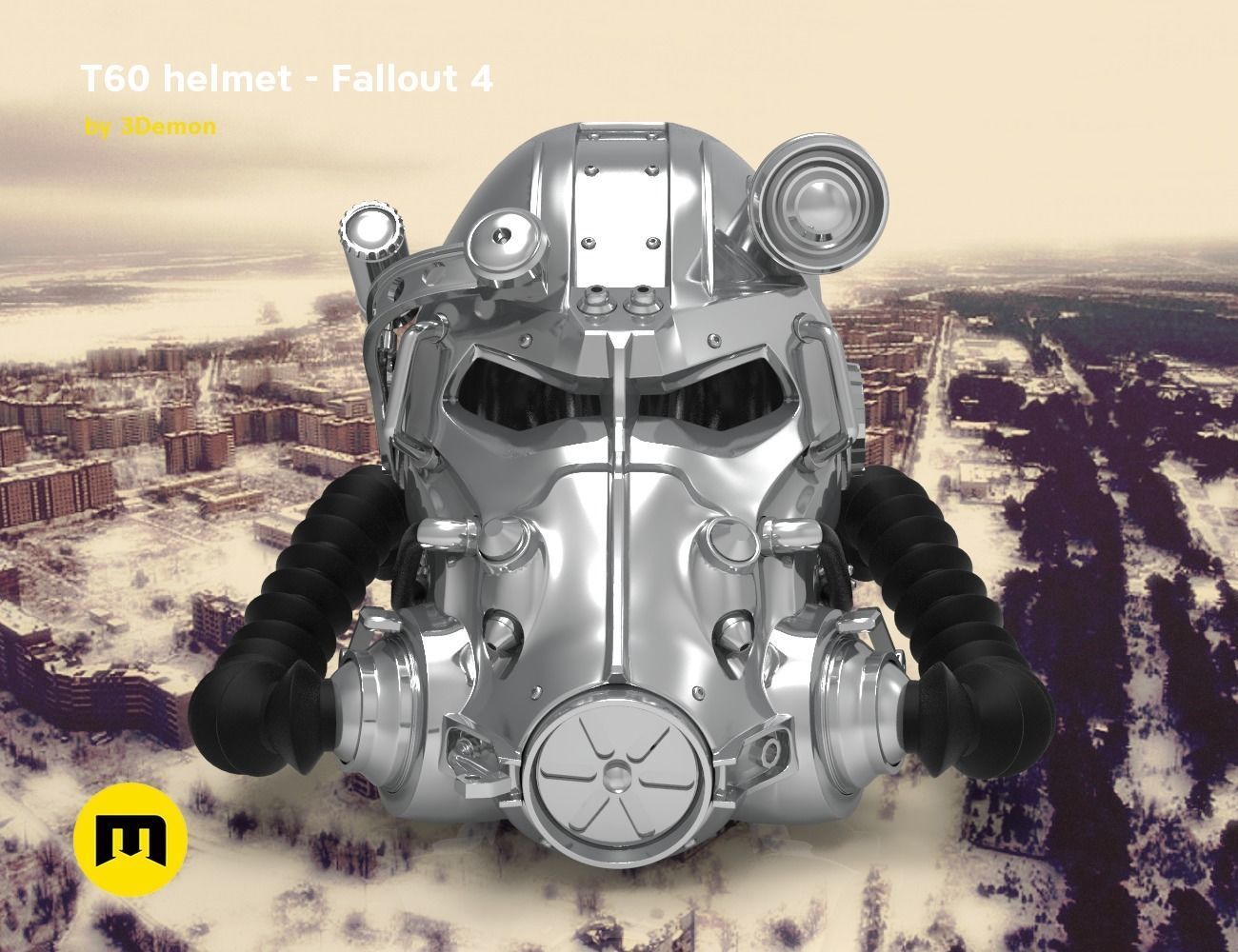T60 Helmet Fallout 4 3D model 3D printable | CGTrader