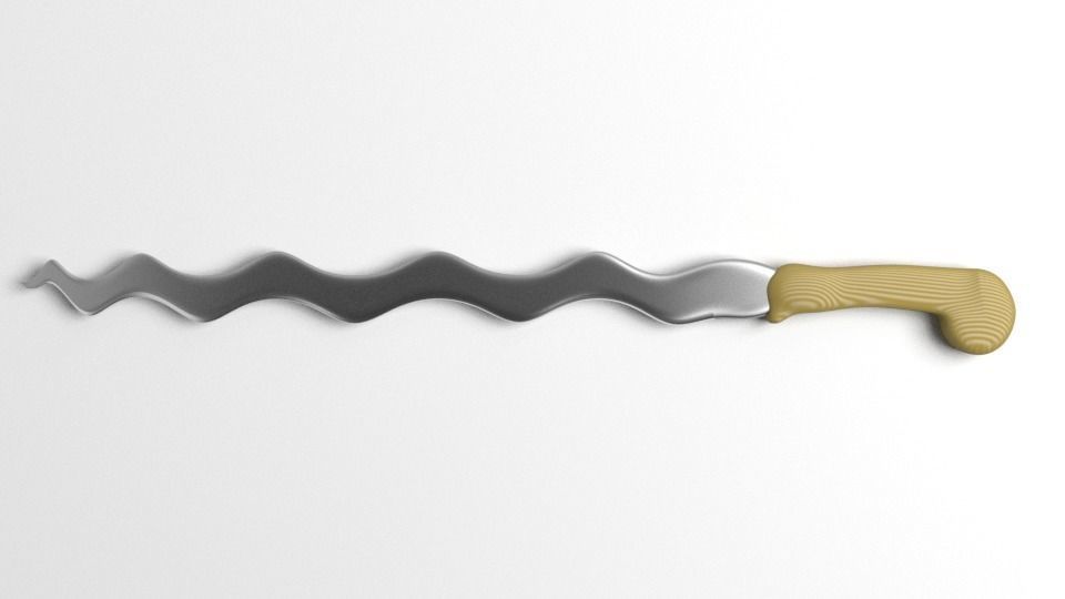 Wavy Sword 1 3D model | CGTrader