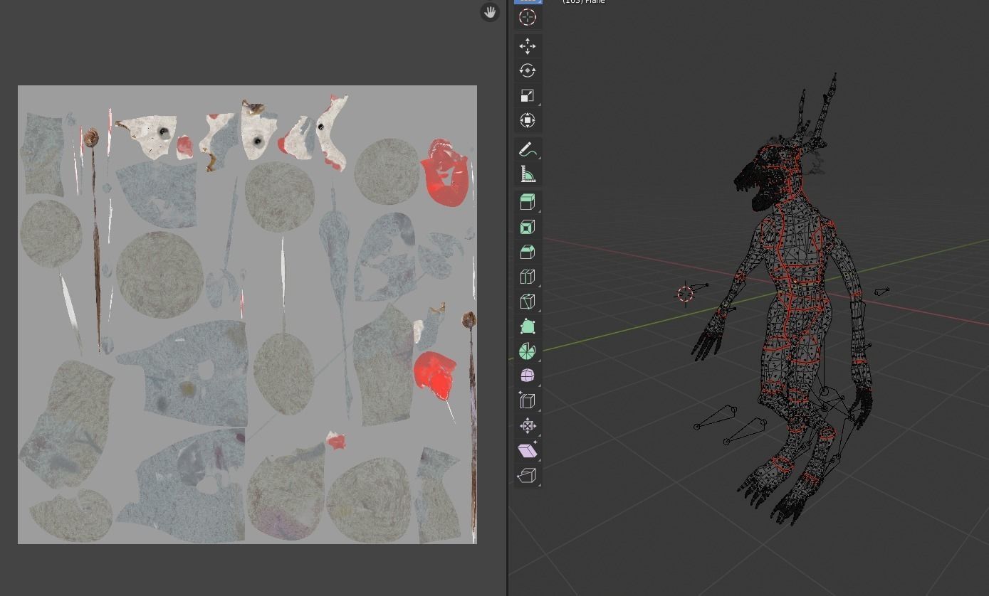 3D model Rigged Wendigo Alien character VR / AR / low-poly rigged ...