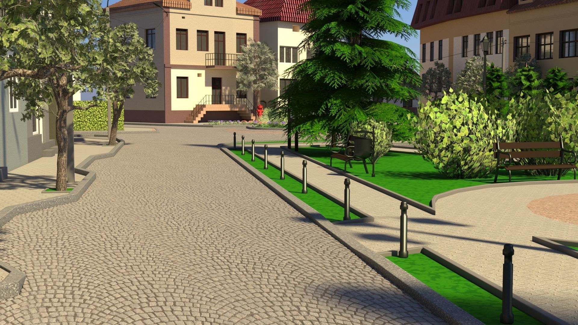 3D model Makow Podhalanski Town Square VR / AR / low-poly | CGTrader
