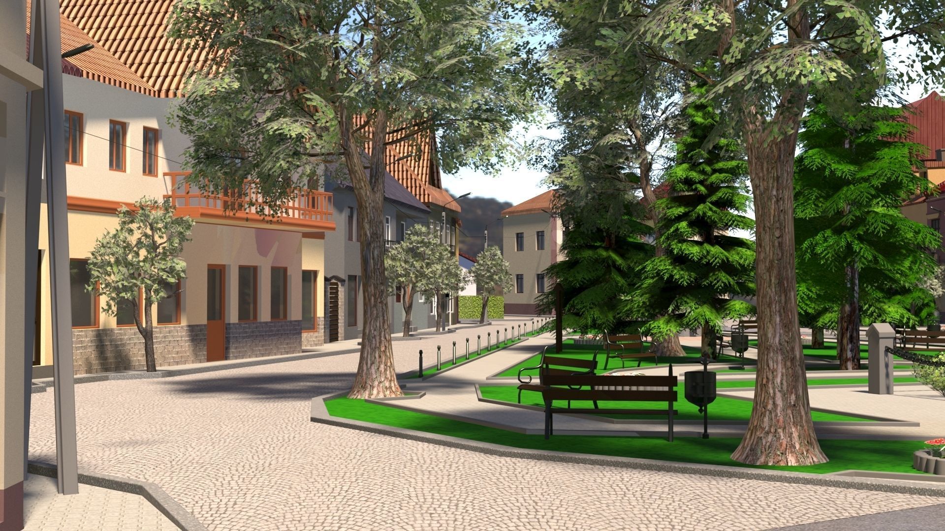 3D model Makow Podhalanski Town Square VR / AR / low-poly | CGTrader