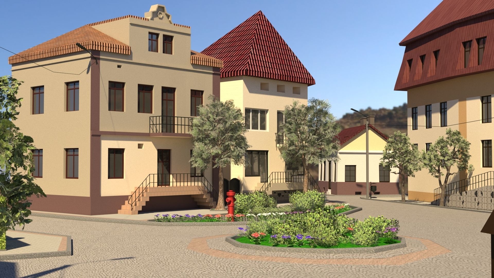 3D model Makow Podhalanski Town Square VR / AR / low-poly | CGTrader