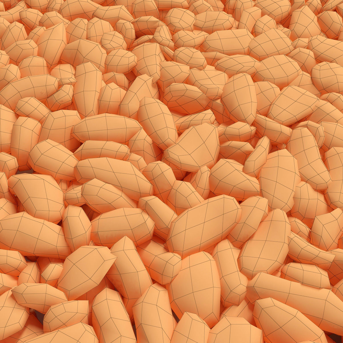 Pebble layer facture n9 low 3D model | CGTrader