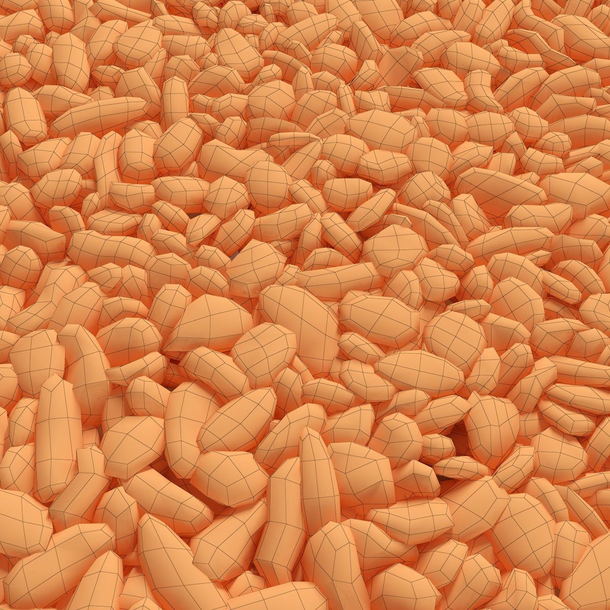 Pebble layer facture n9 low 3D model | CGTrader