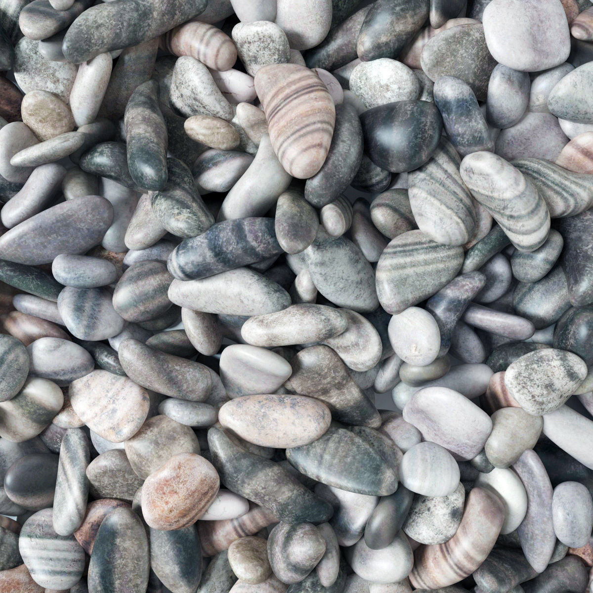 Pebble layer facture n9 low 3D model | CGTrader