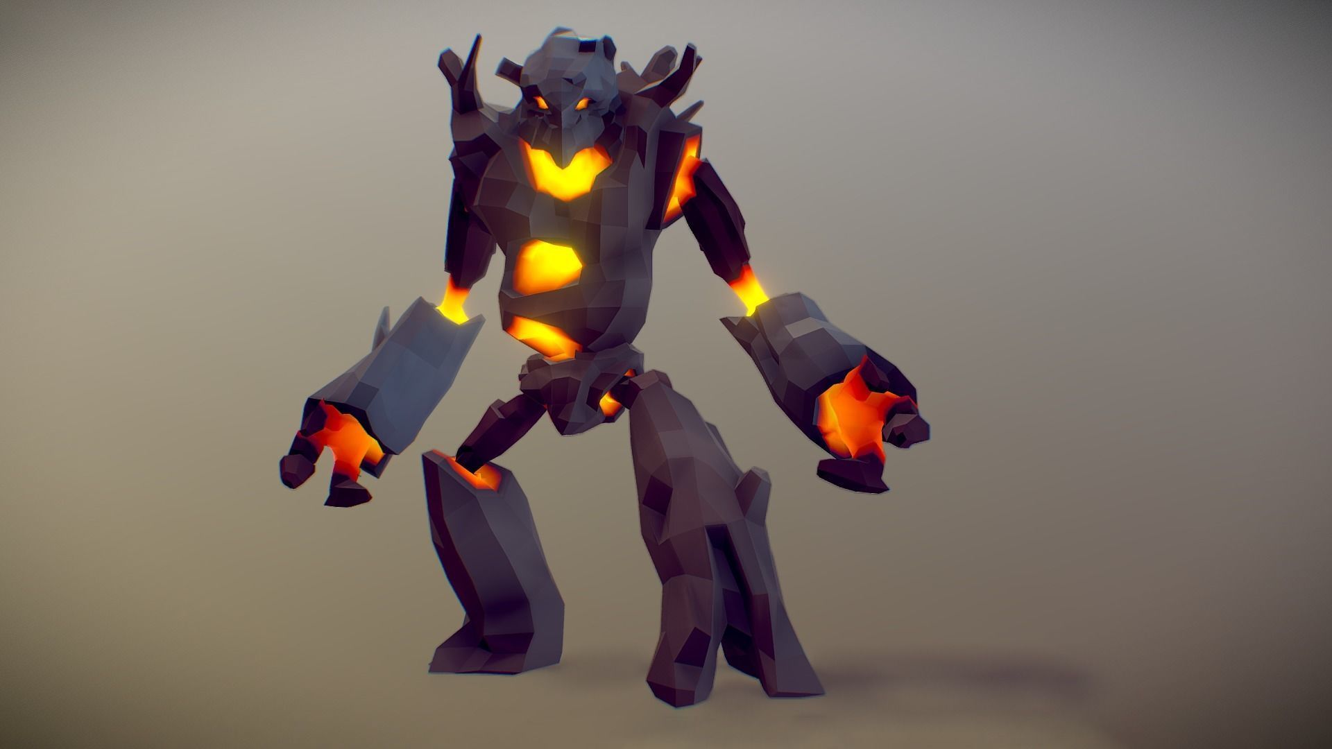 3D model Forest Golems VR / AR / low-poly rigged animated | CGTrader