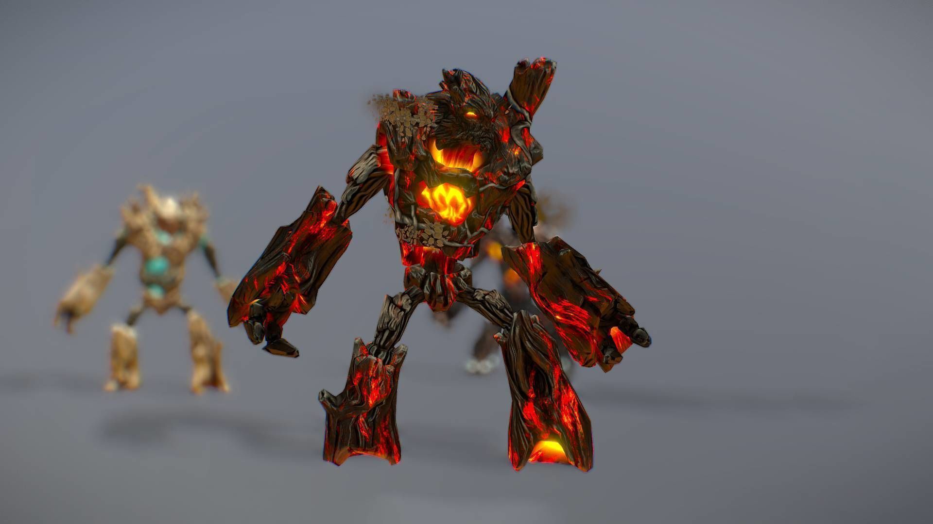 3D model Forest Golems VR / AR / low-poly rigged animated | CGTrader