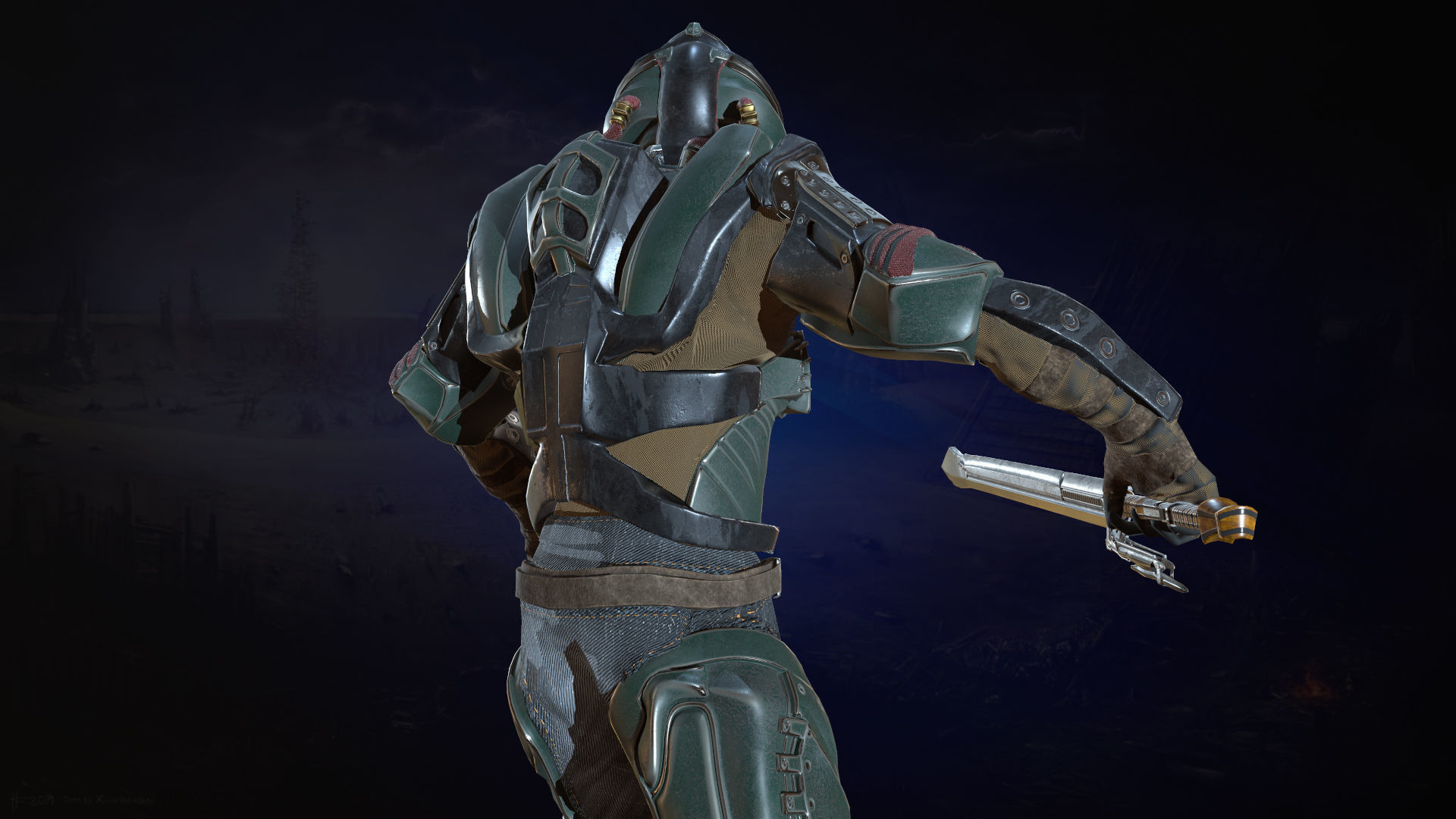 3D model modern knight VR / AR / low-poly rigged animated | CGTrader