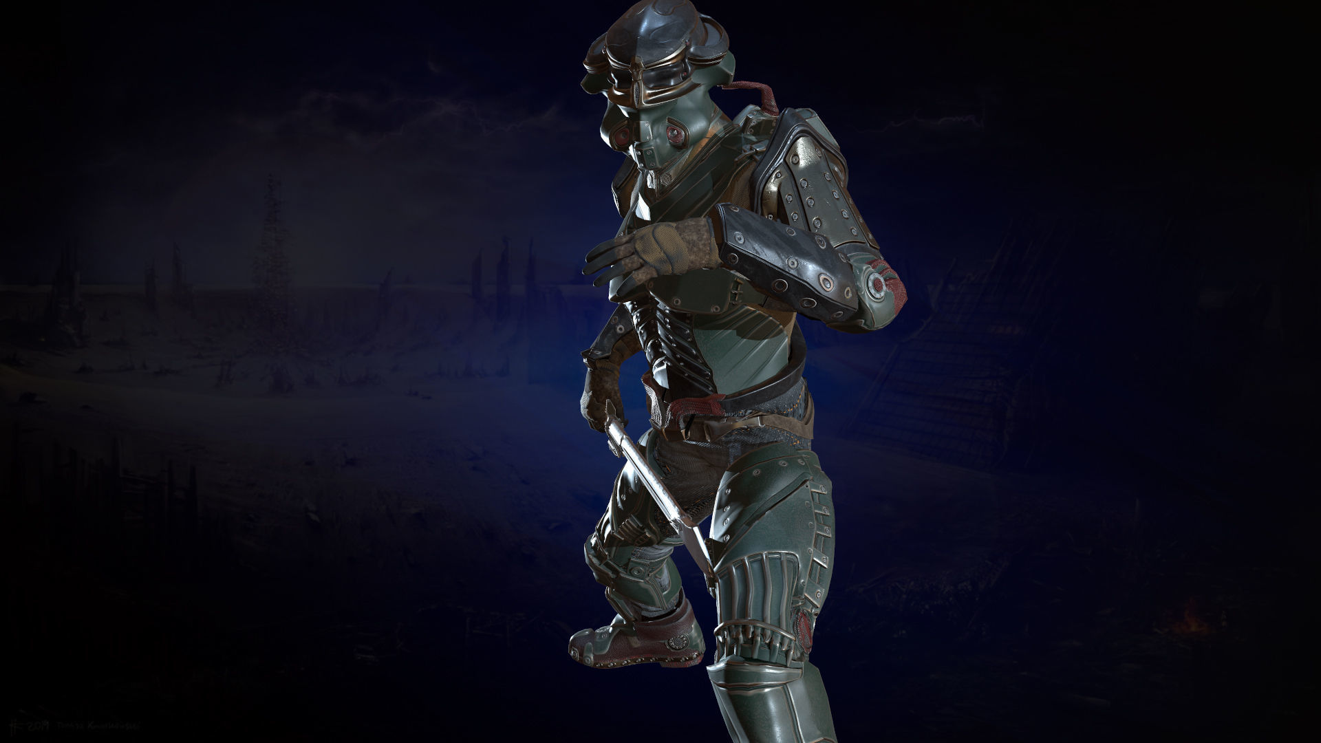 3D model modern knight VR / AR / low-poly rigged animated | CGTrader