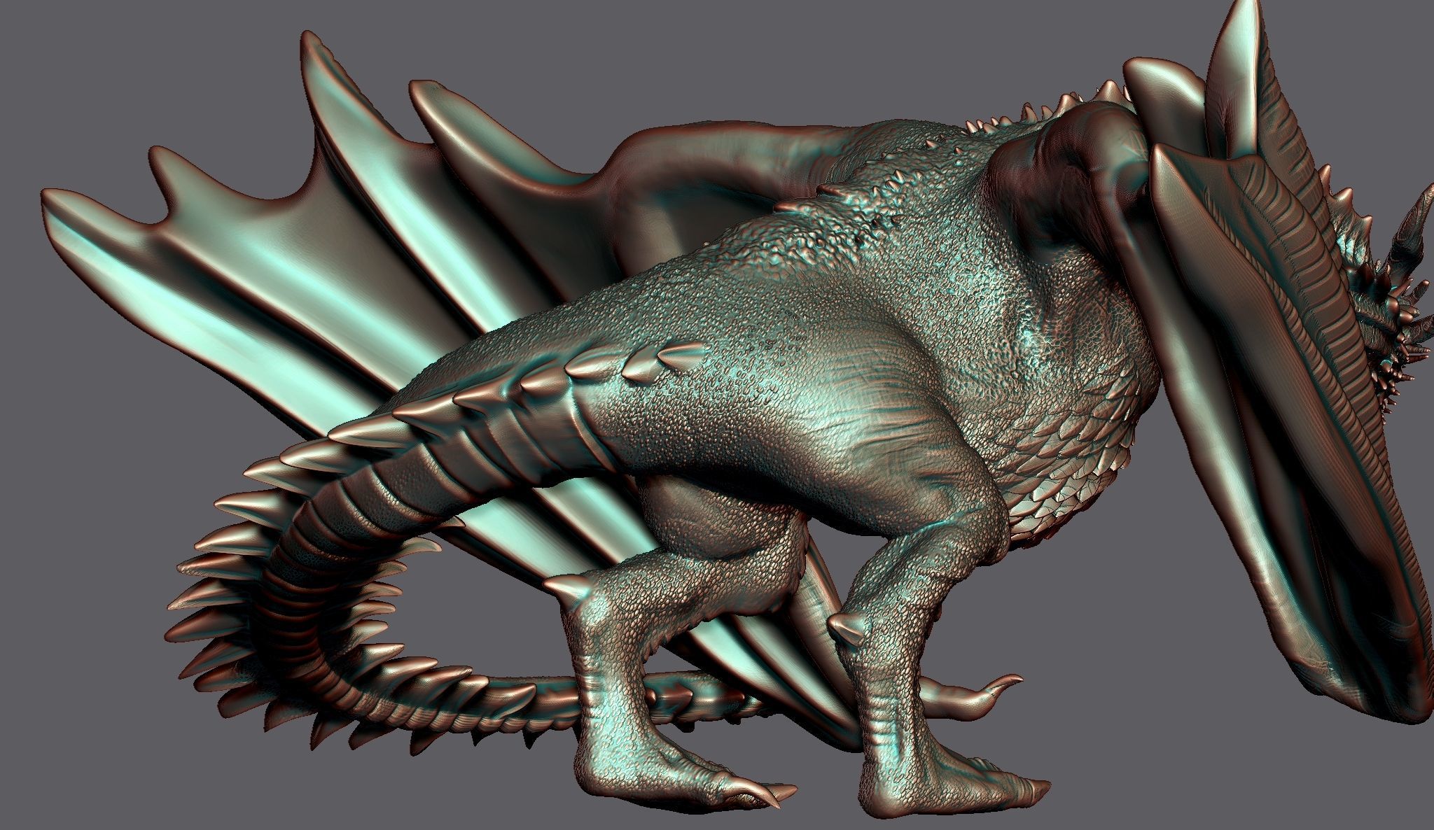Drogon posed printable model 3D print model 3D model 3D printable ...