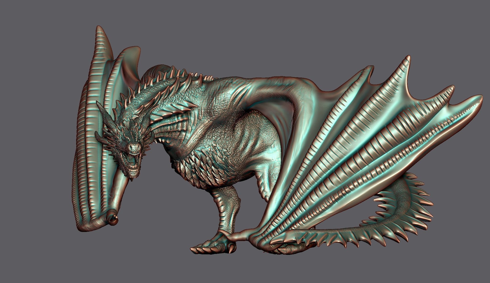 Drogon posed printable model 3D print model 3D model 3D printable ...