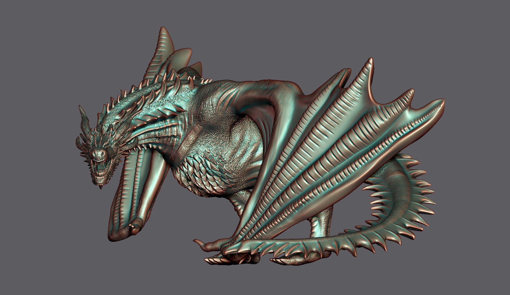 Drogon posed printable model 3D print model 3D model 3D printable ...