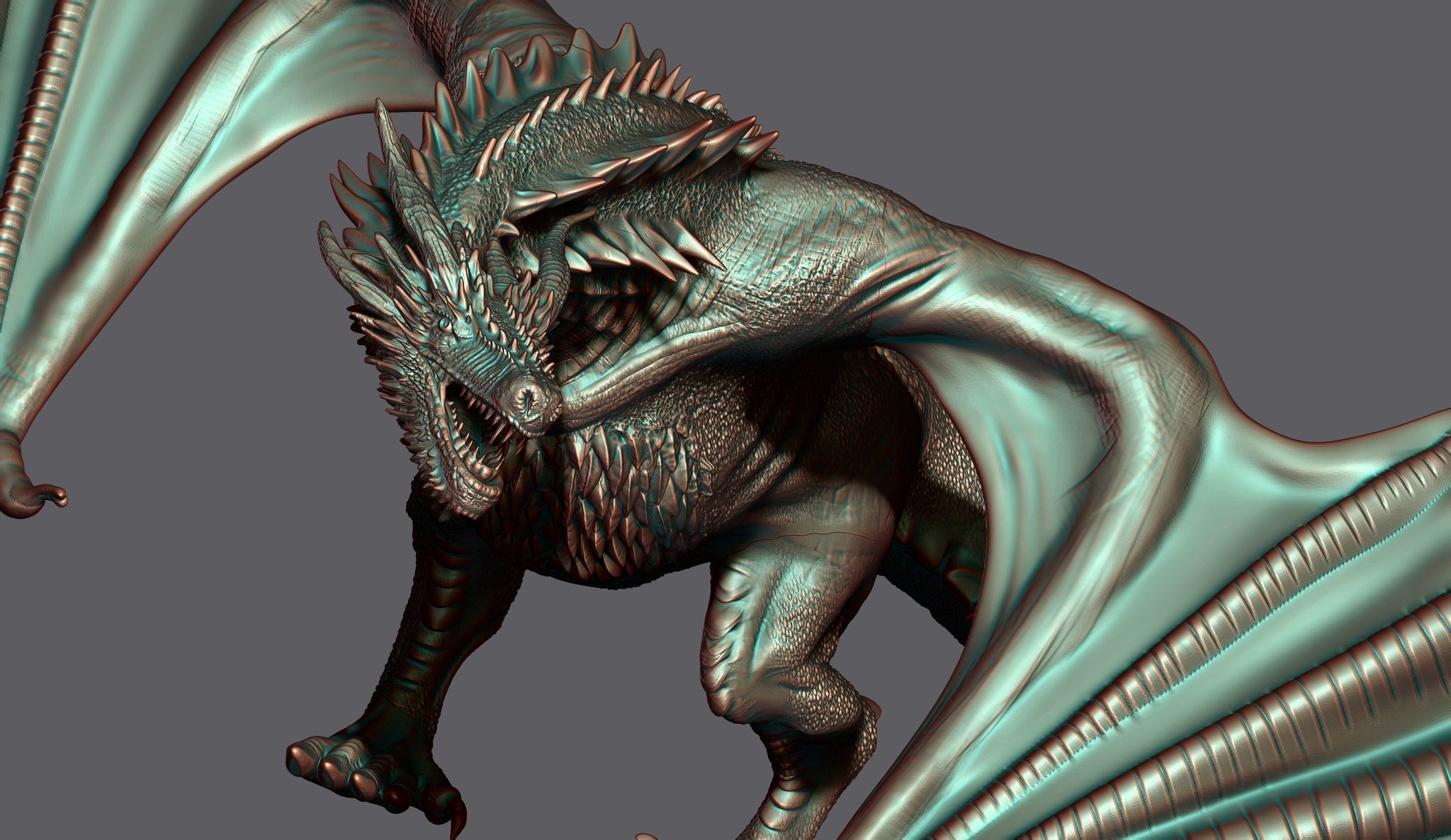 Drogon posed printable model 3D print model 3D model 3D printable ...