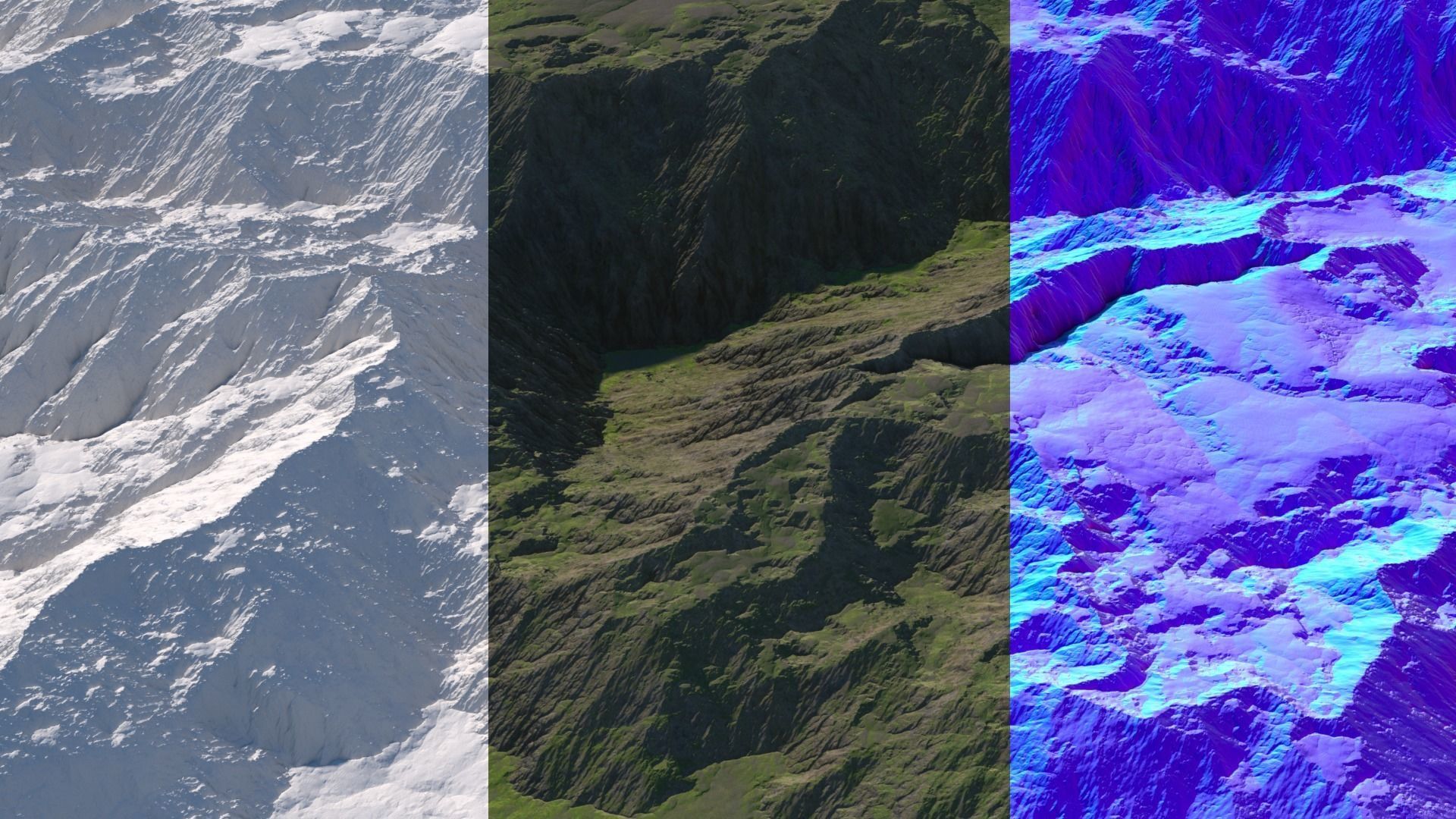 Texture MOUNTAINS Displacement Kit VOL-2 VR / AR / low-poly | CGTrader
