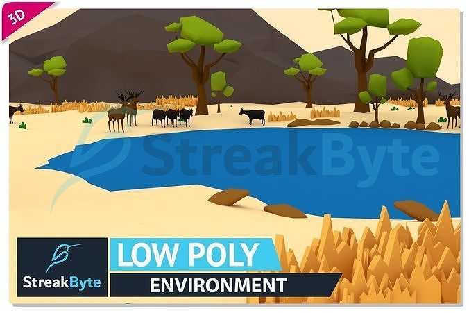 3D model Low Poly Forest Environment VR / AR / low-poly | CGTrader