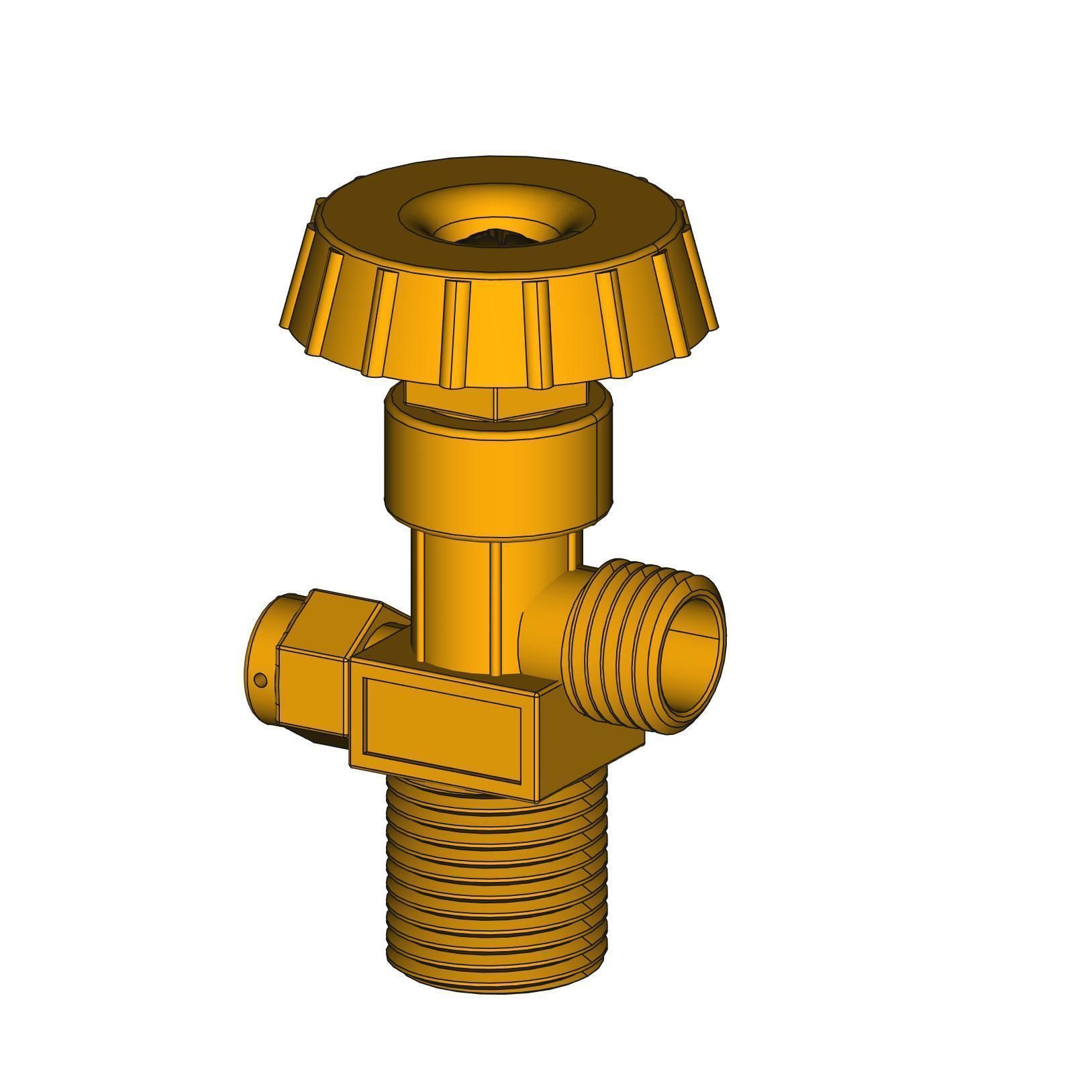 Cylinder valve free 3D model | CGTrader