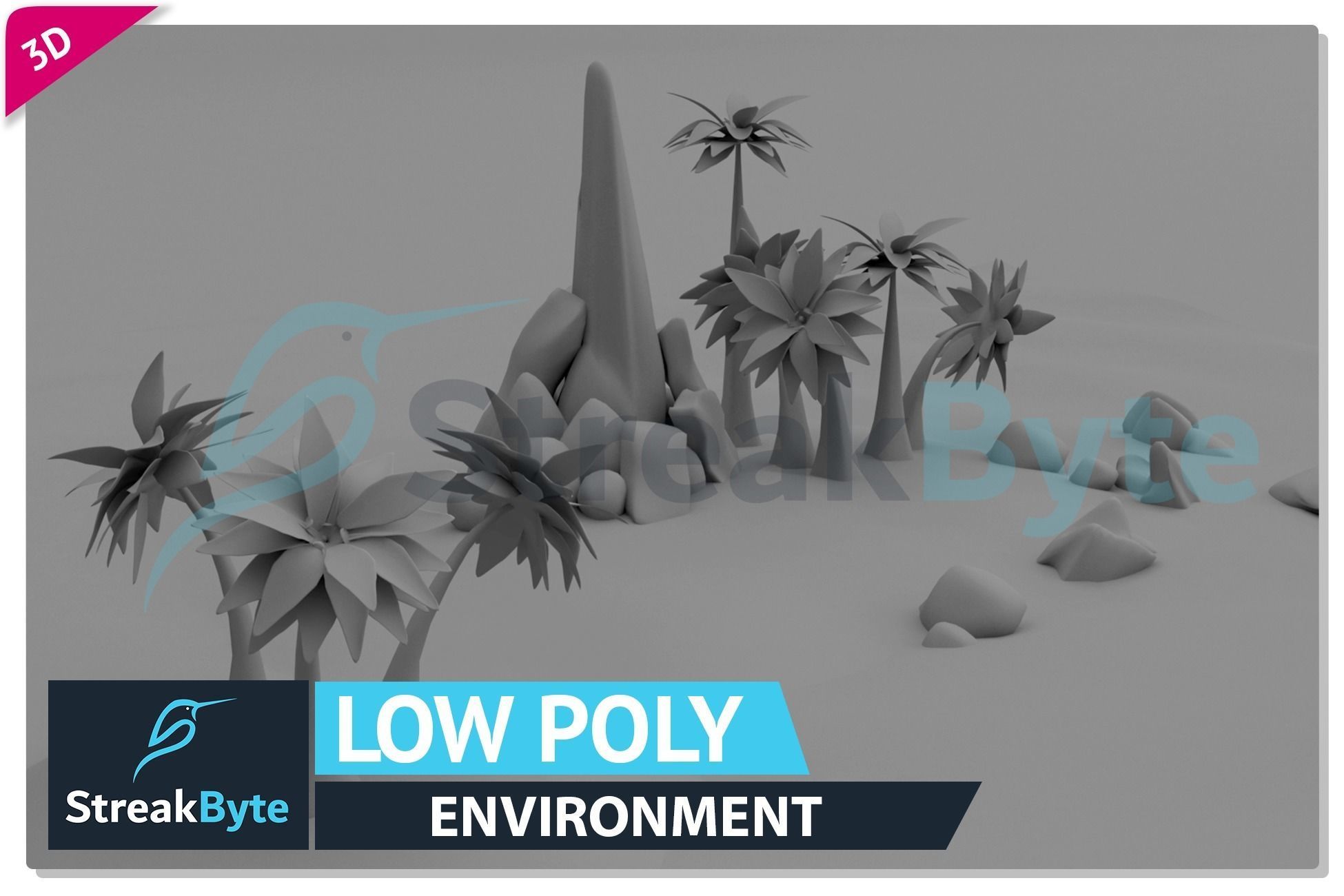 3D model Low Poly Island Environment VR / AR / low-poly | CGTrader