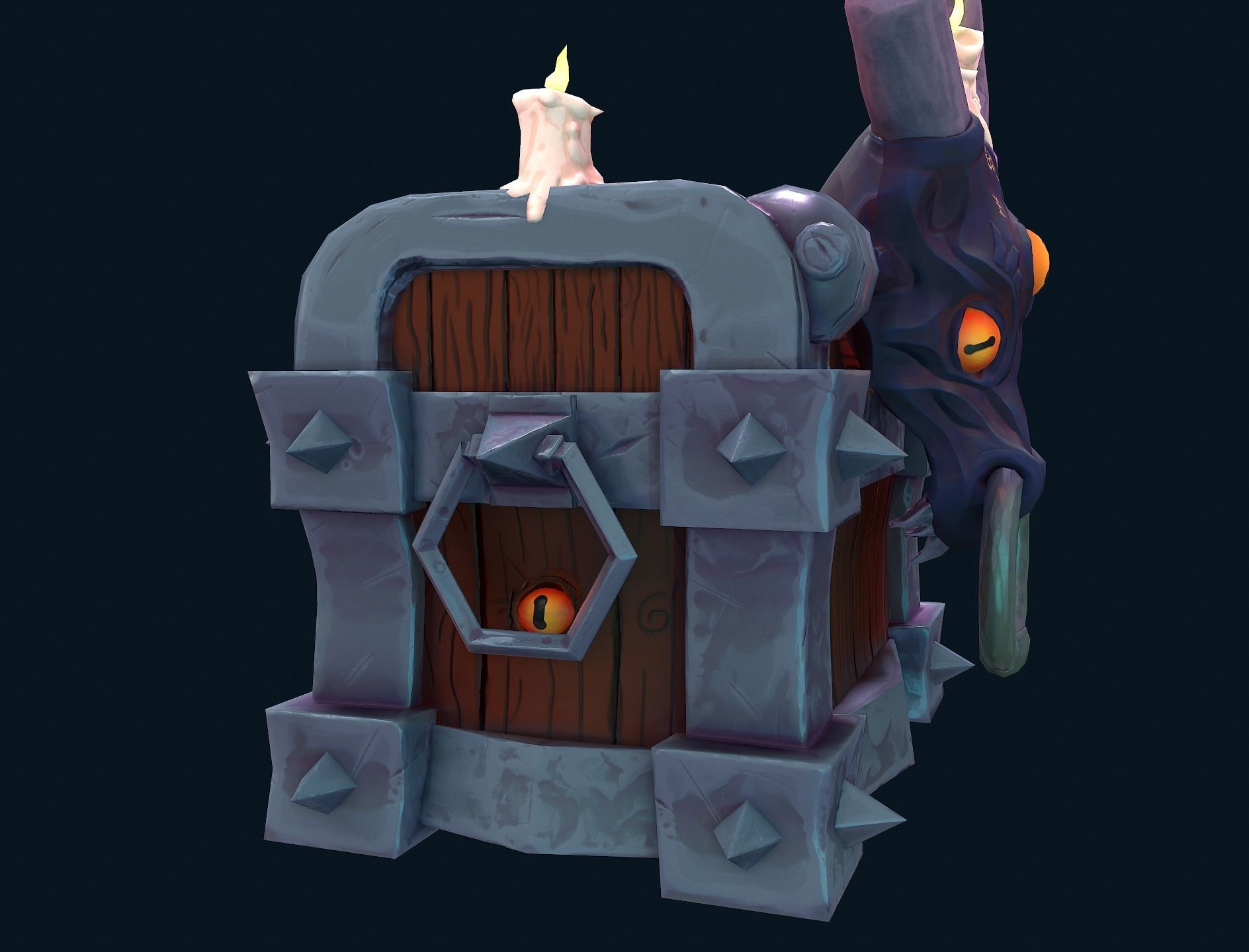 Stylized chest free VR / AR / low-poly 3D model | CGTrader