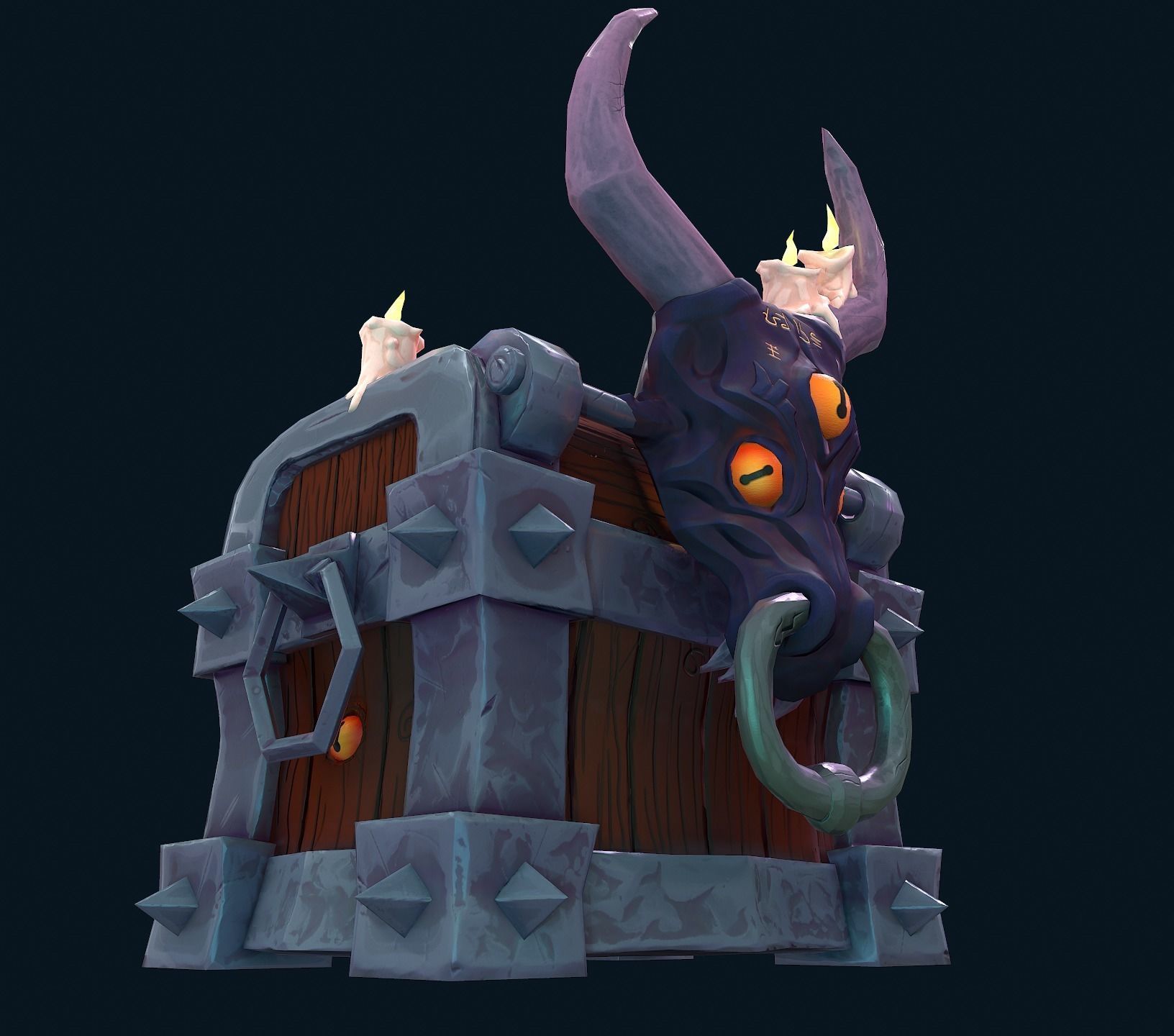 Stylized chest free VR / AR / low-poly 3D model | CGTrader