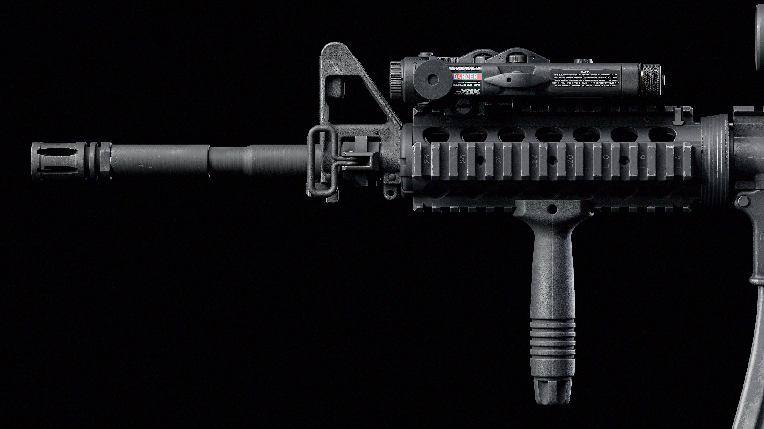 3D model M4A1 CompM4-PEQ2A VR / AR / low-poly | CGTrader