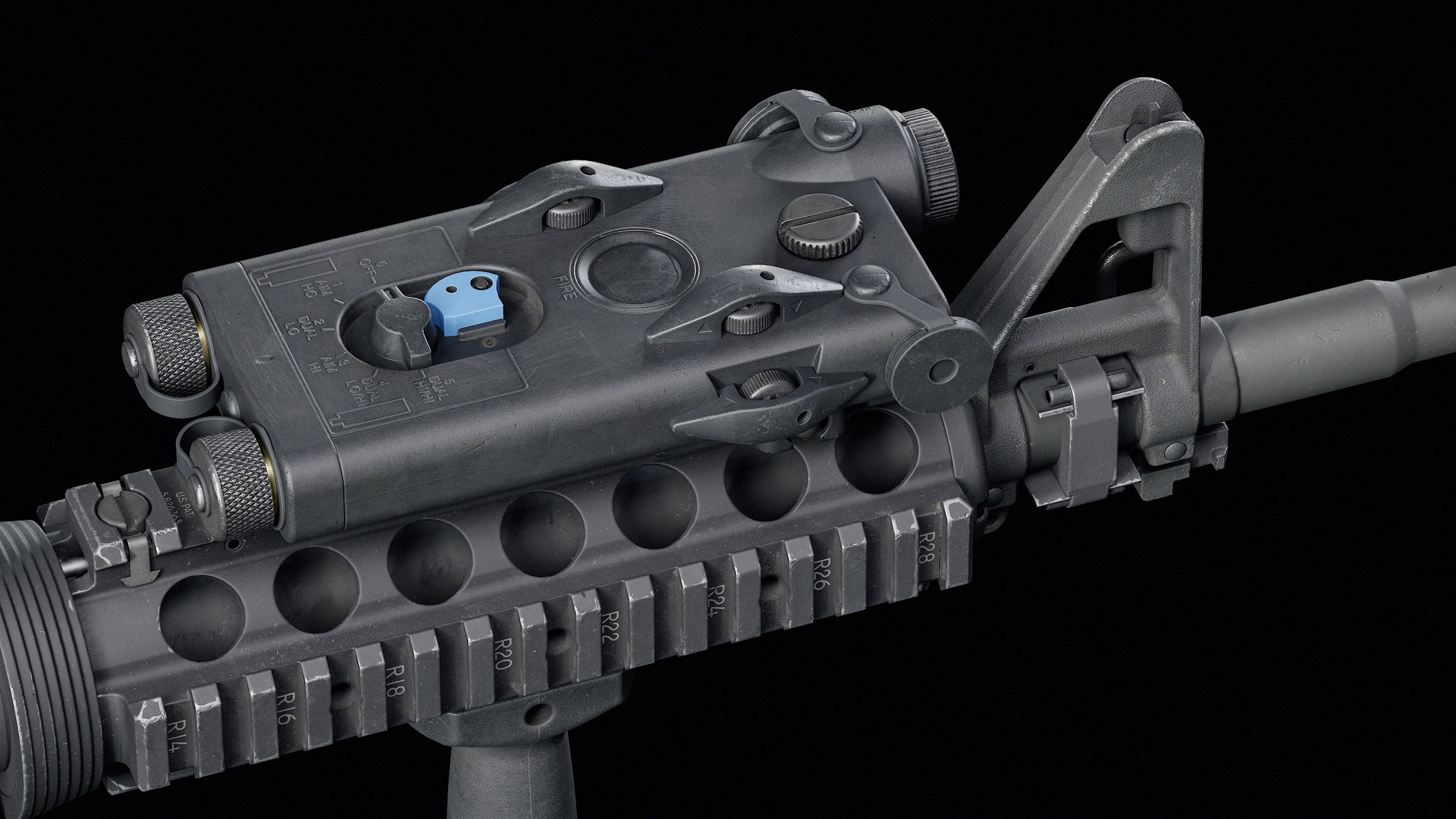 3D model M4A1 CompM4-PEQ2A VR / AR / low-poly | CGTrader