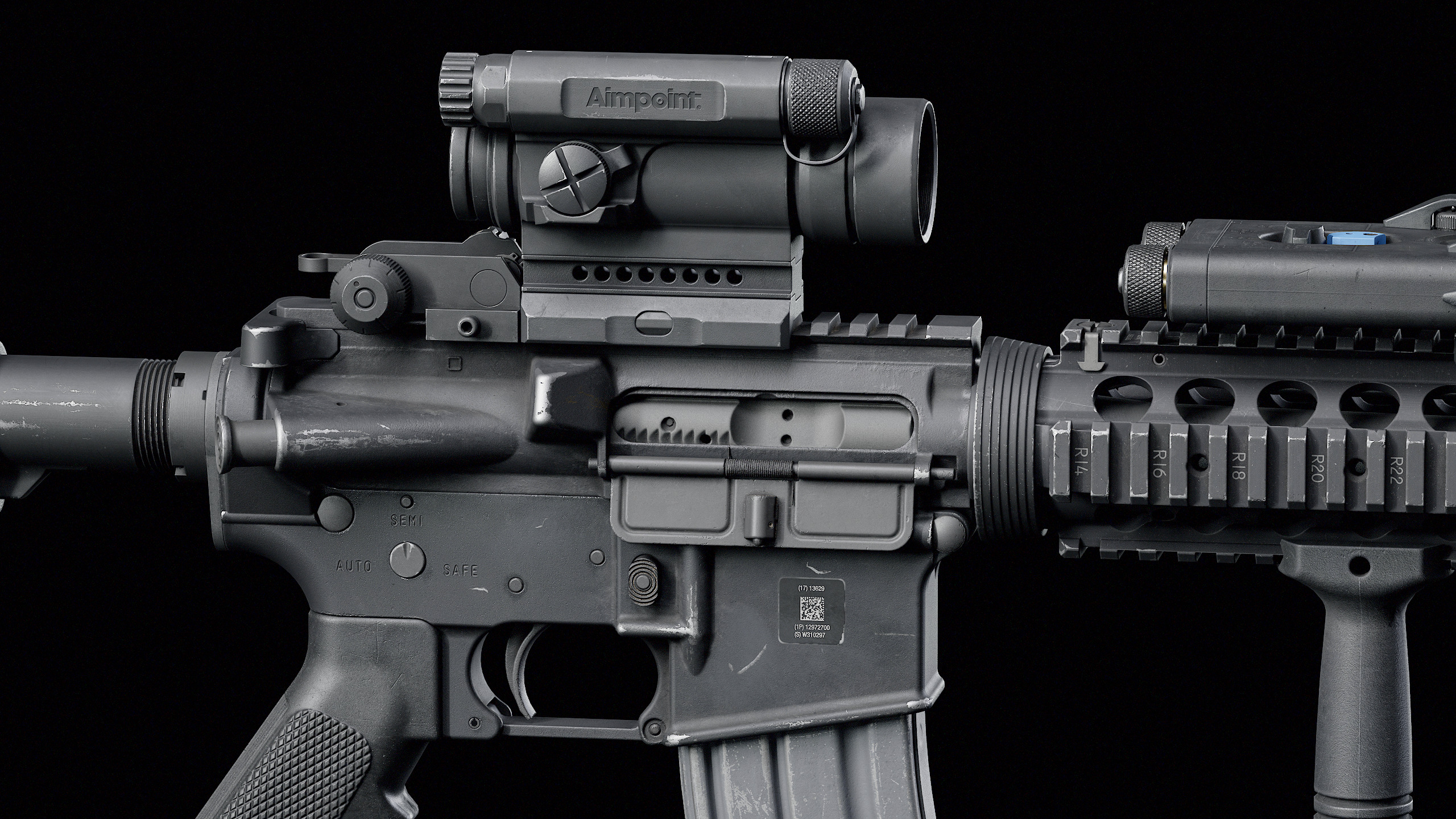 3D model M4A1 CompM4-PEQ2A VR / AR / low-poly | CGTrader