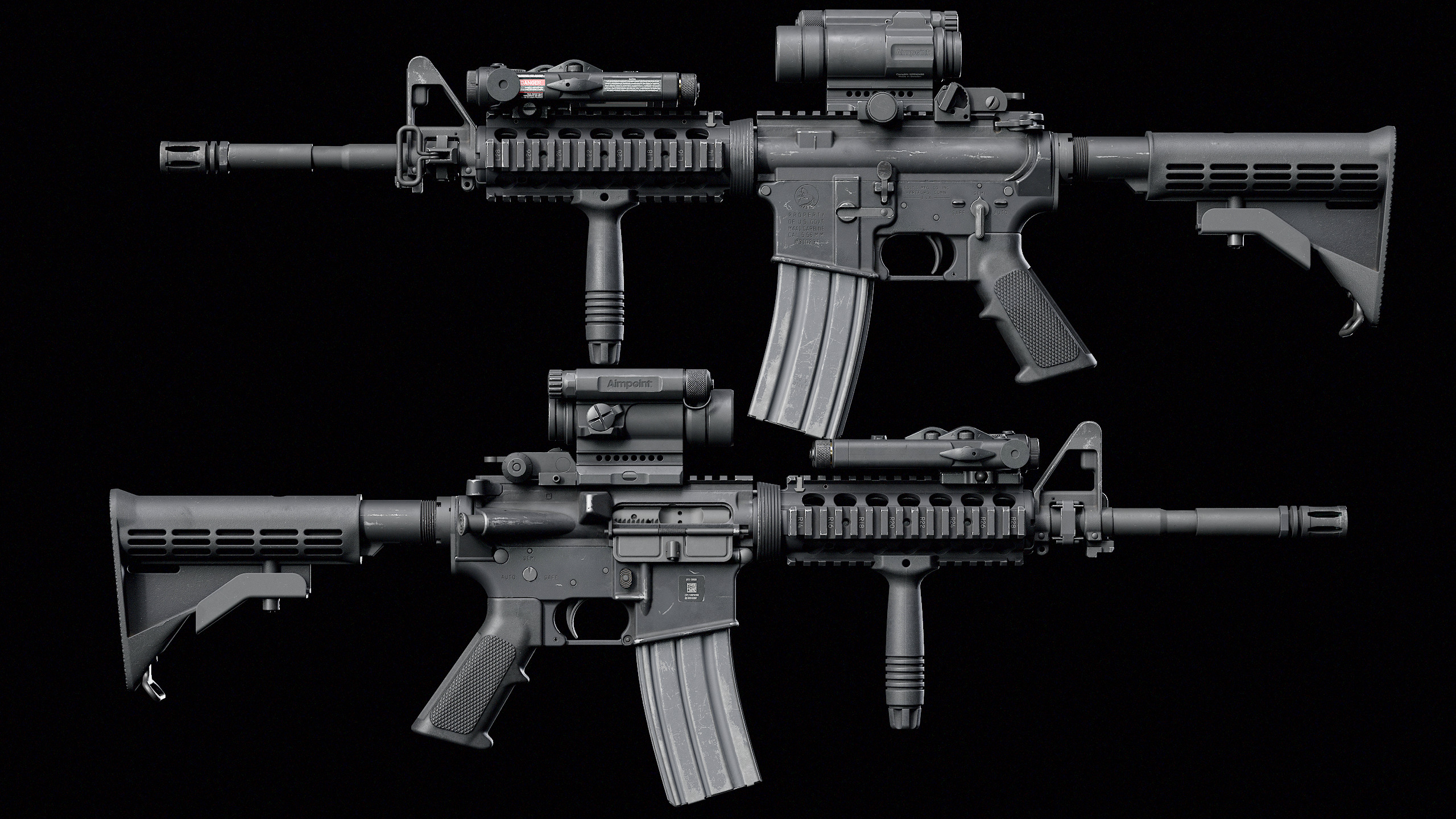 3D model M4A1 CompM4-PEQ2A VR / AR / low-poly | CGTrader