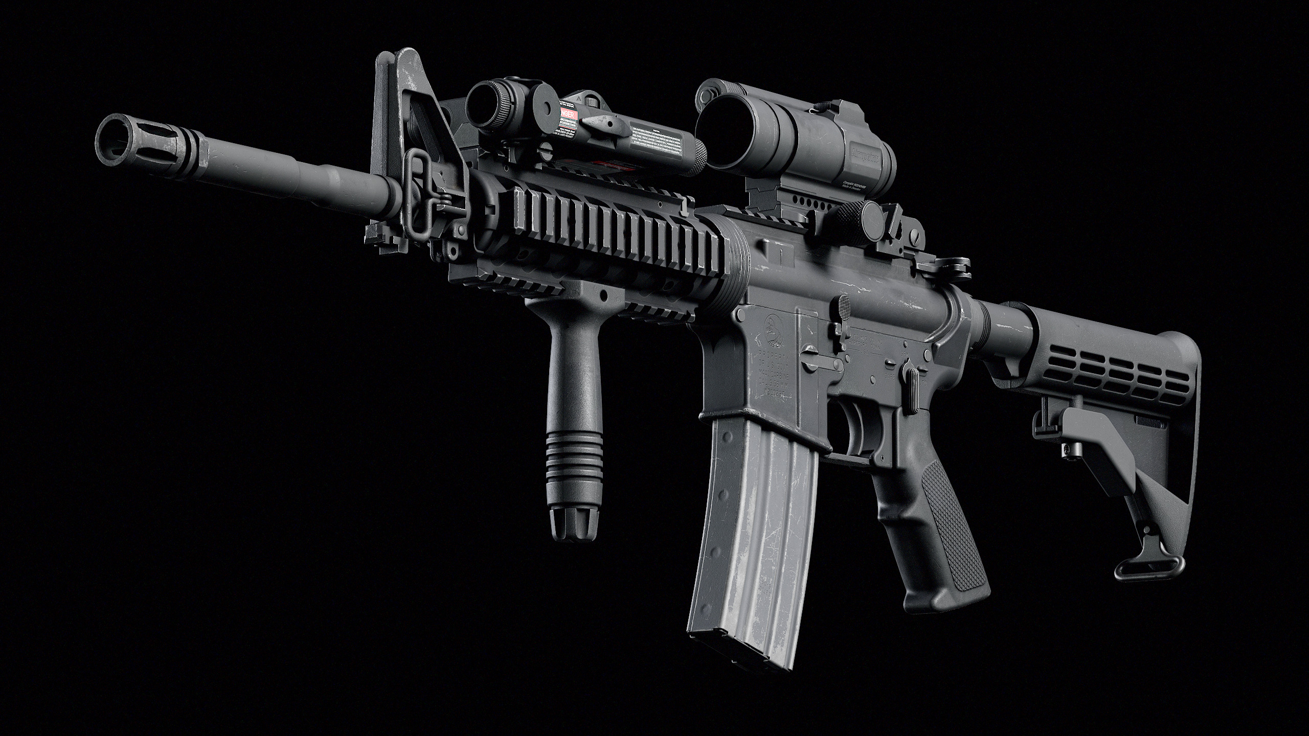 3D model M4A1 CompM4-PEQ2A VR / AR / low-poly | CGTrader