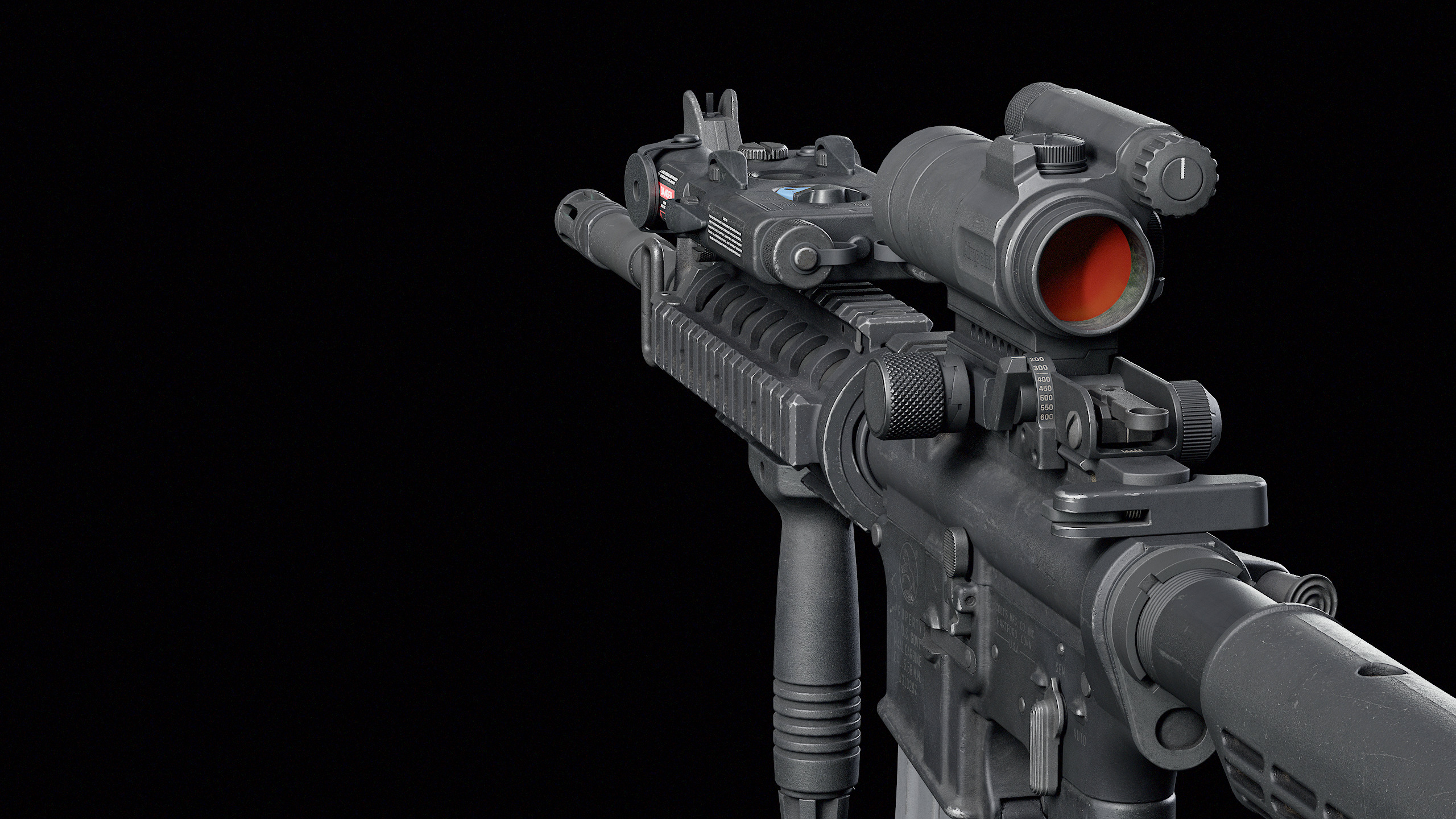 3D model M4A1 CompM4-PEQ2A VR / AR / low-poly | CGTrader