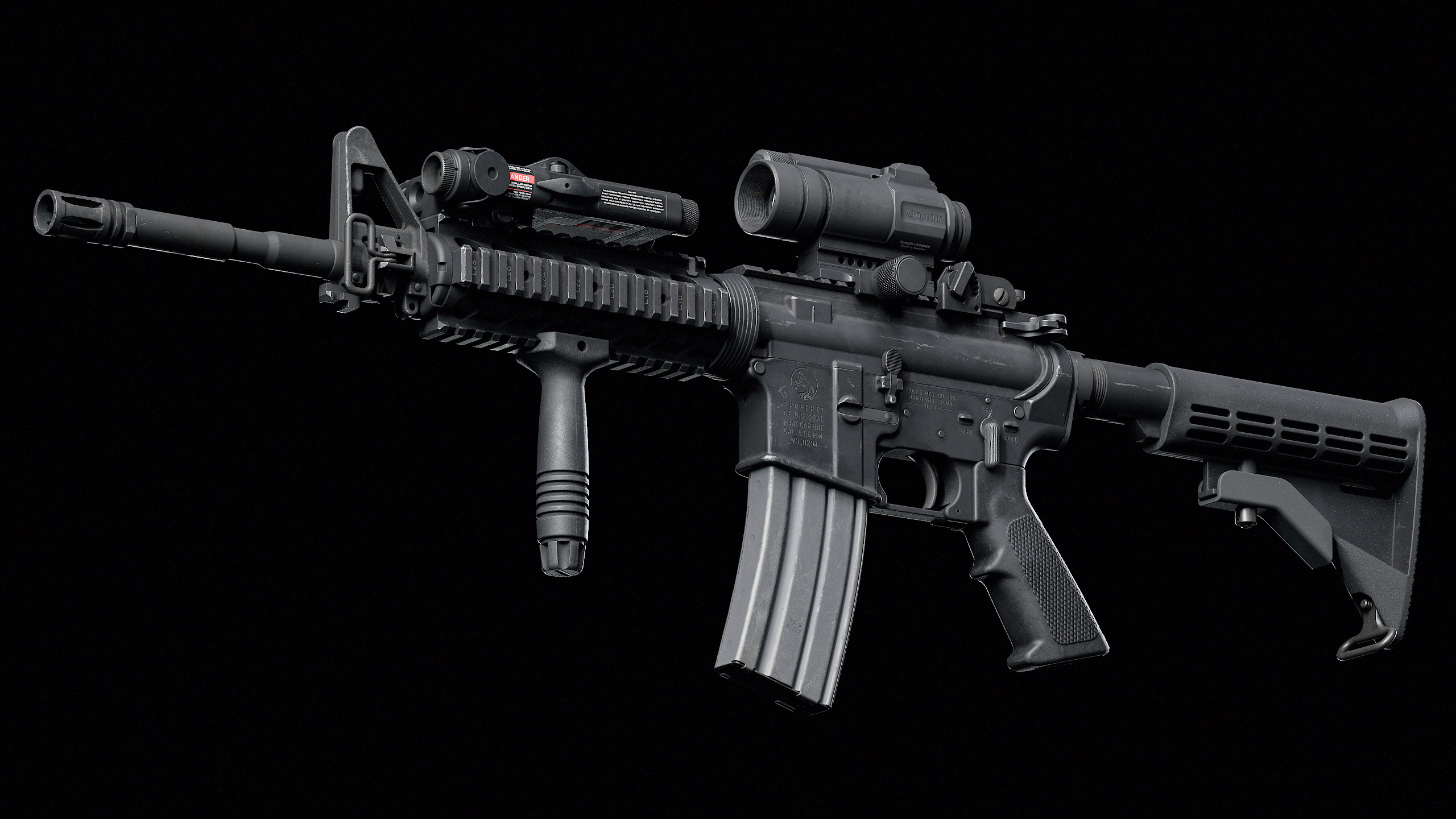 3D model M4A1 CompM4-PEQ2A VR / AR / low-poly | CGTrader