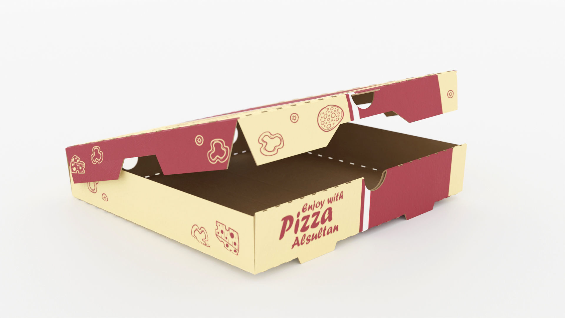 Pizza Box 3D Model Cycles blender 3D model | CGTrader
