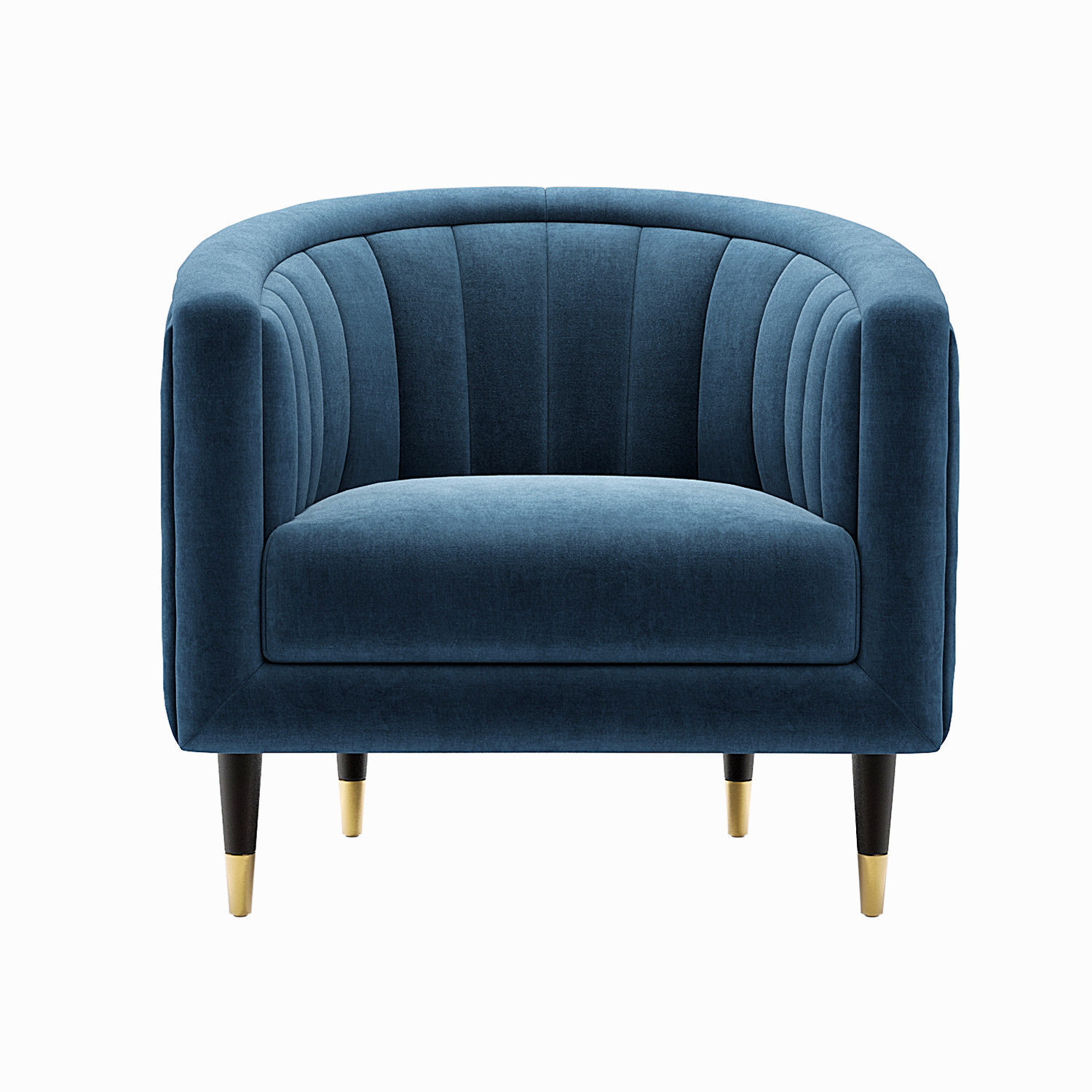 Fluted Juno Velvet Occasional Chair 3D model | CGTrader