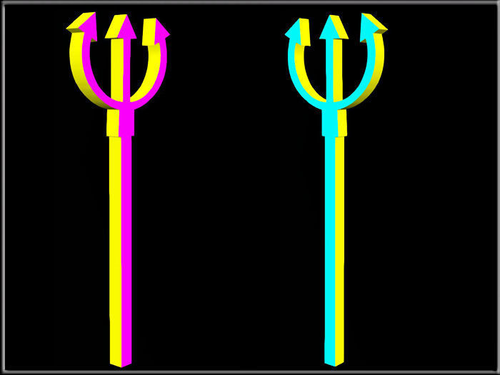 3D model DEVIL FORK VR / AR / low-poly | CGTrader